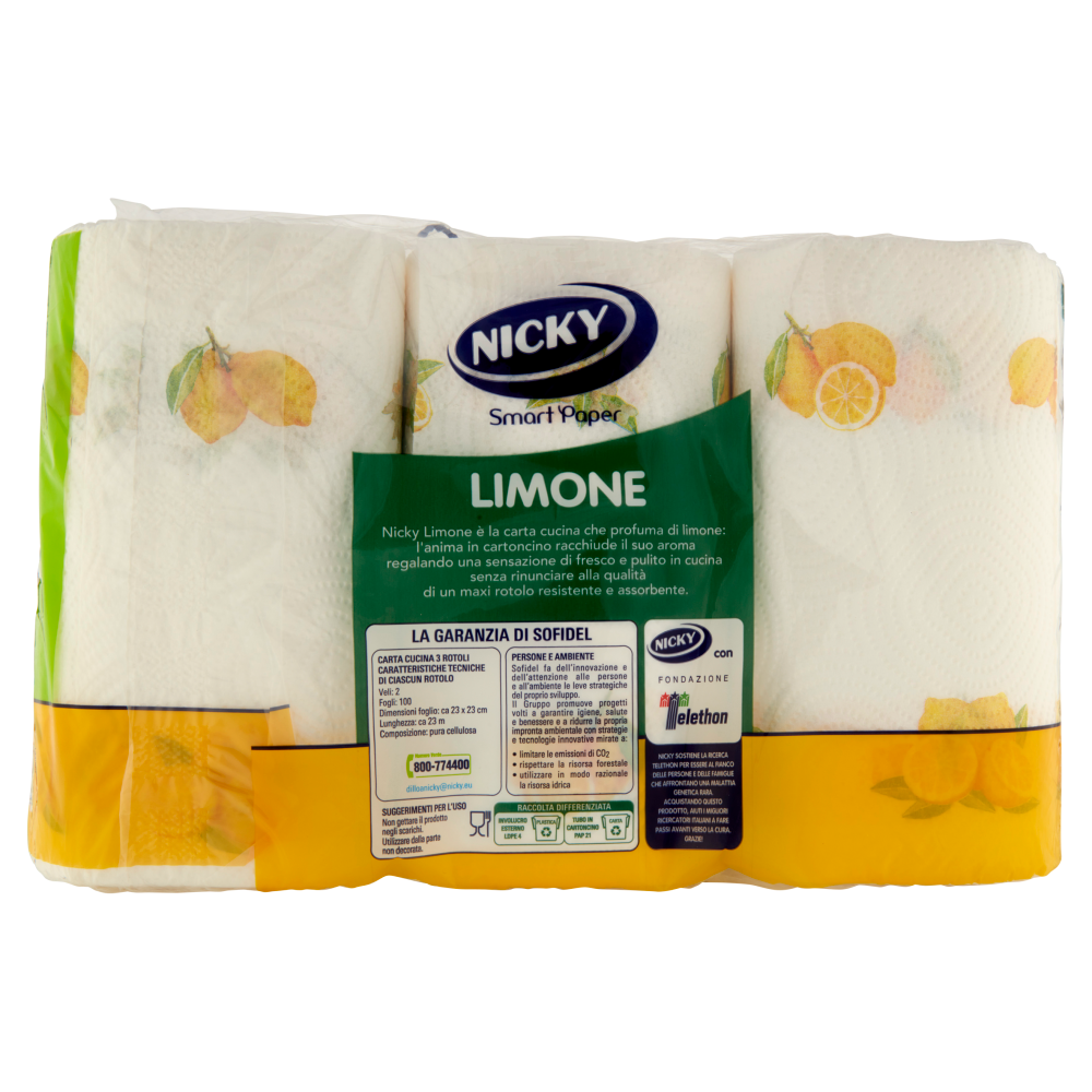 Nicky Limone Carta Cucina 3 pz | Carrefour