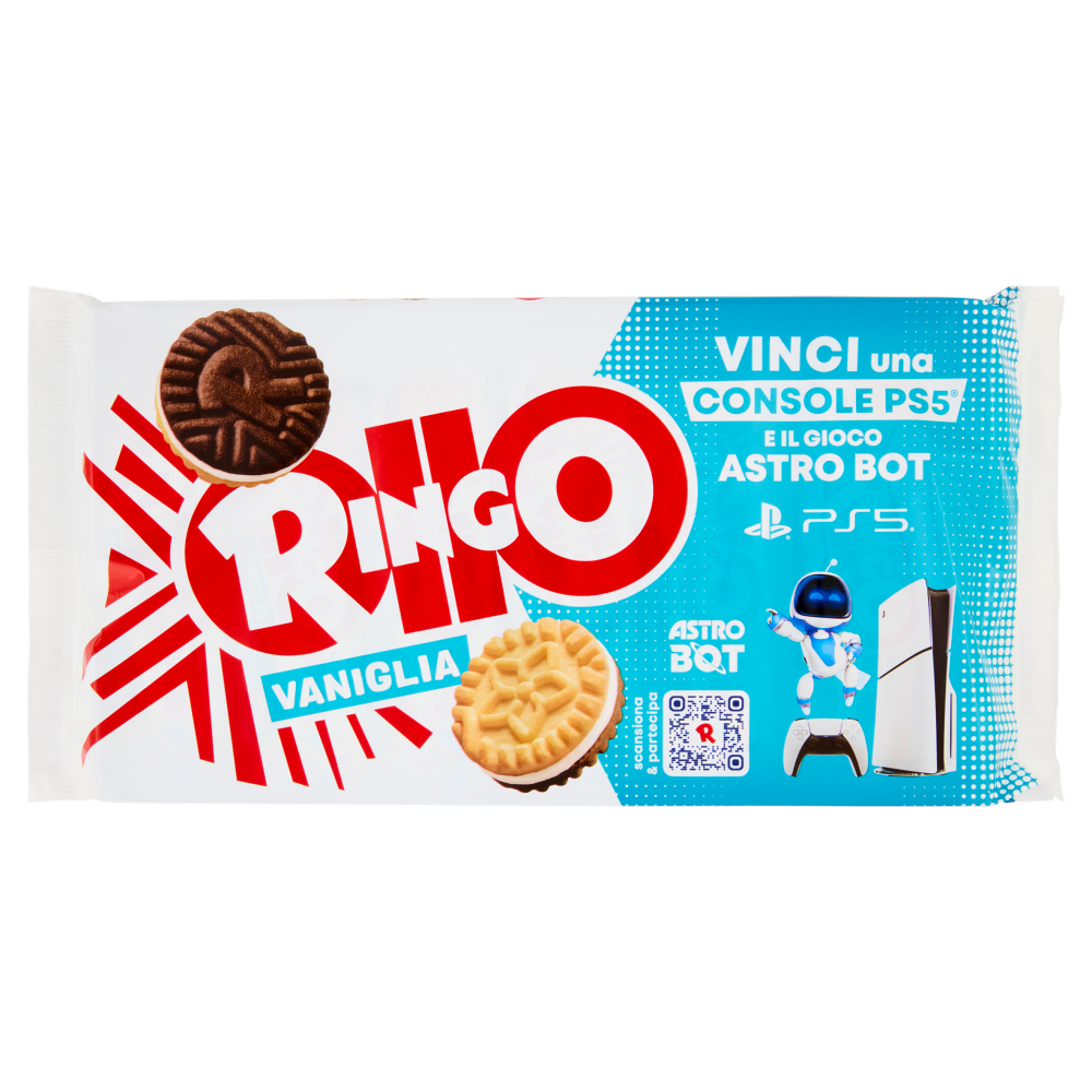 Ringo Vaniglia Biscotti Farciti con Crema Vaniglia Snack Merenda 6 ...