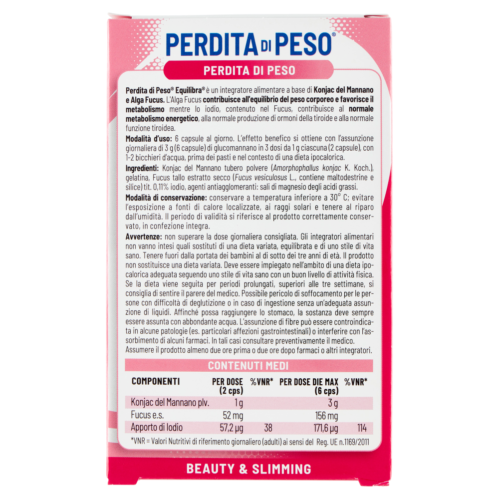 equilibra Perdita di Peso 60 Capsule 41,7 g | Carrefour