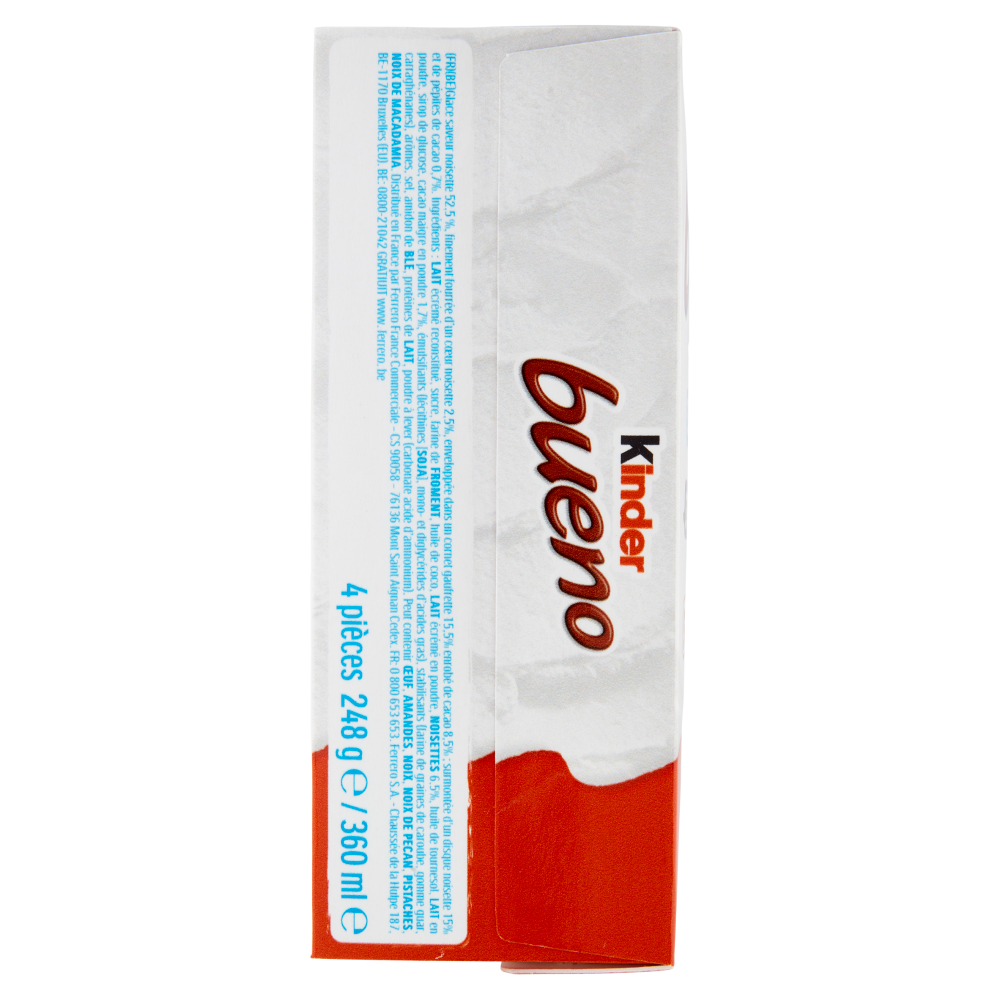 Gelato Kinder Bueno: cornetti alla nocciola 4x62 g | Carrefour