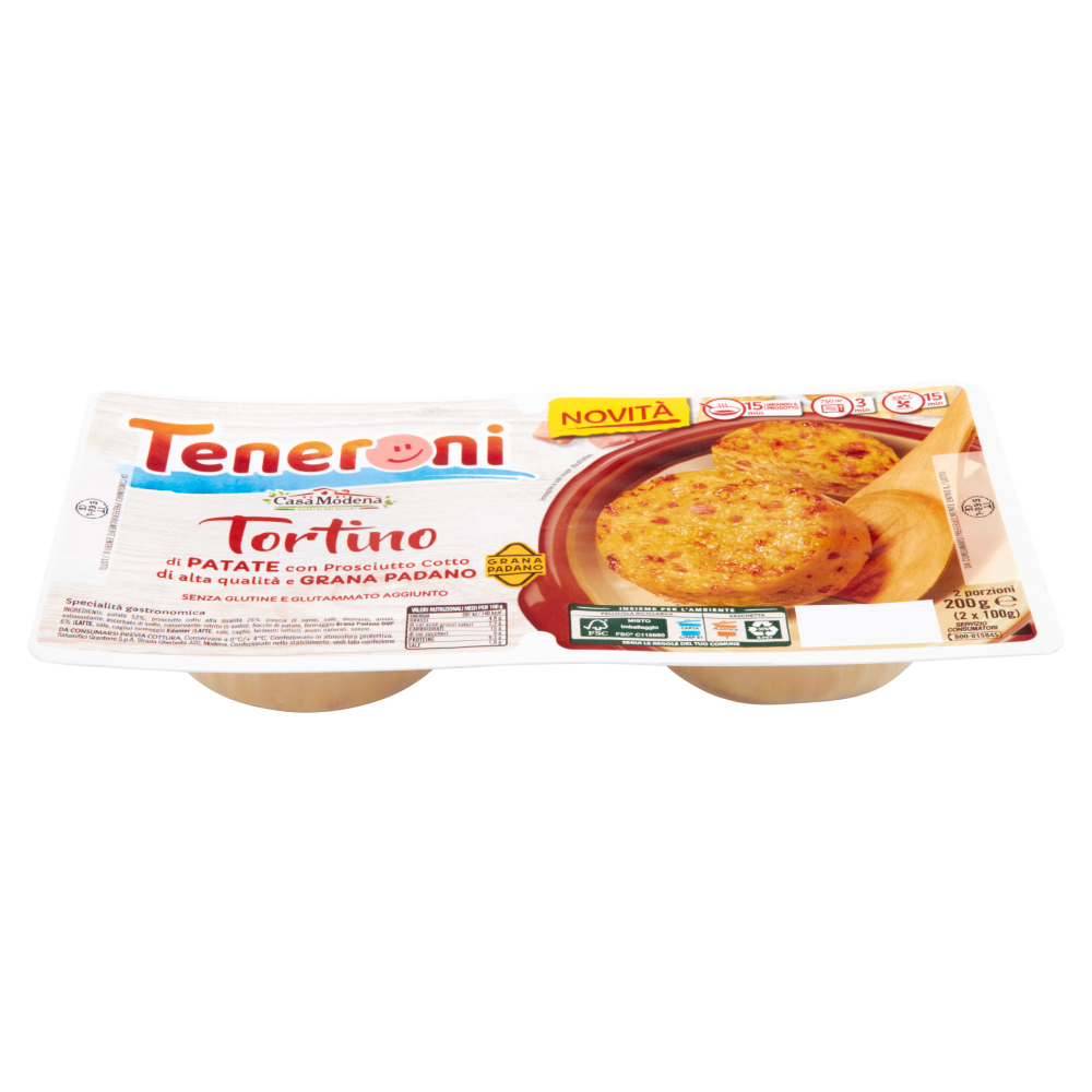 Teneroni Tortino di Patate con Prosciutto Cotto di alta qualita e Grana ...