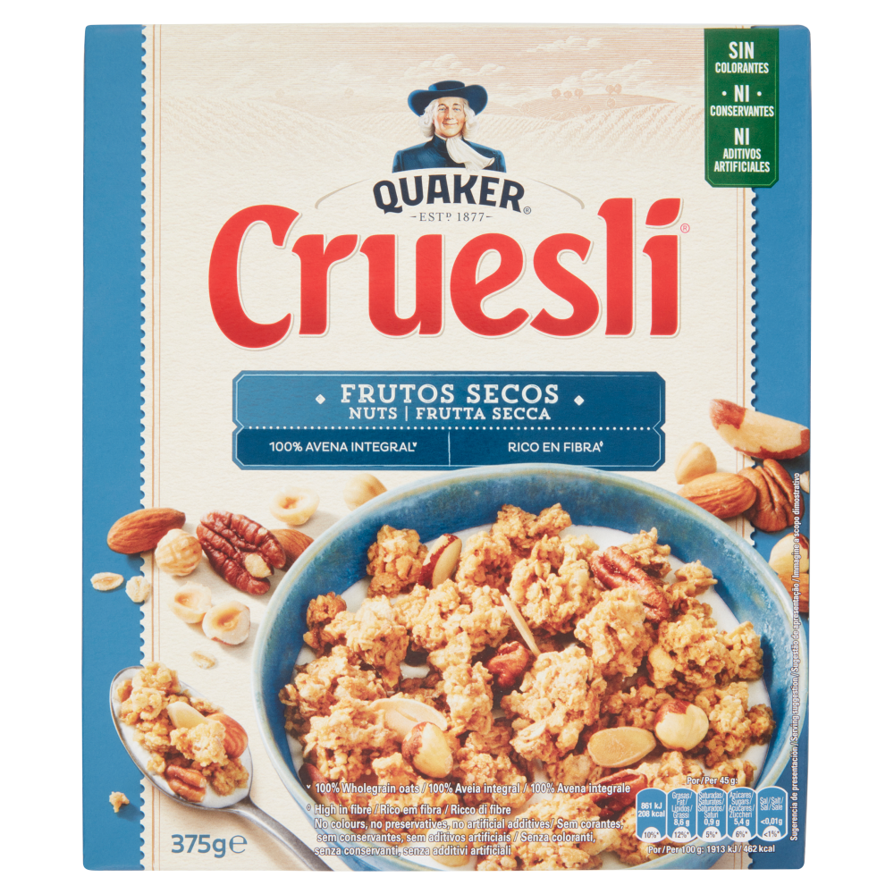 Quaker Cruesli Frutta Secca 375 g | Carrefour