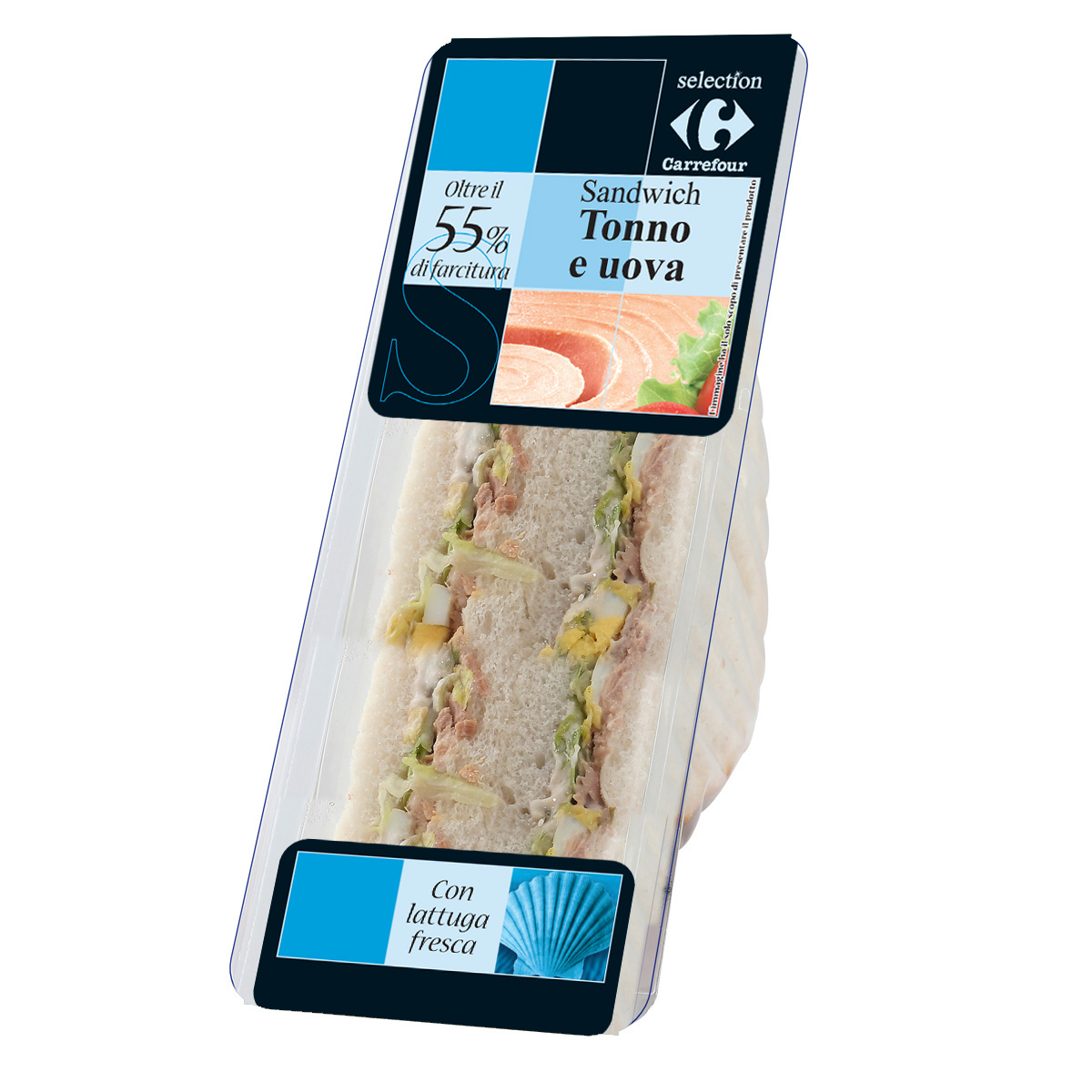 Carrefour Bon appétit! Sandwich Tonno e Uova 2 Sandwiches 170 g | Carrefour