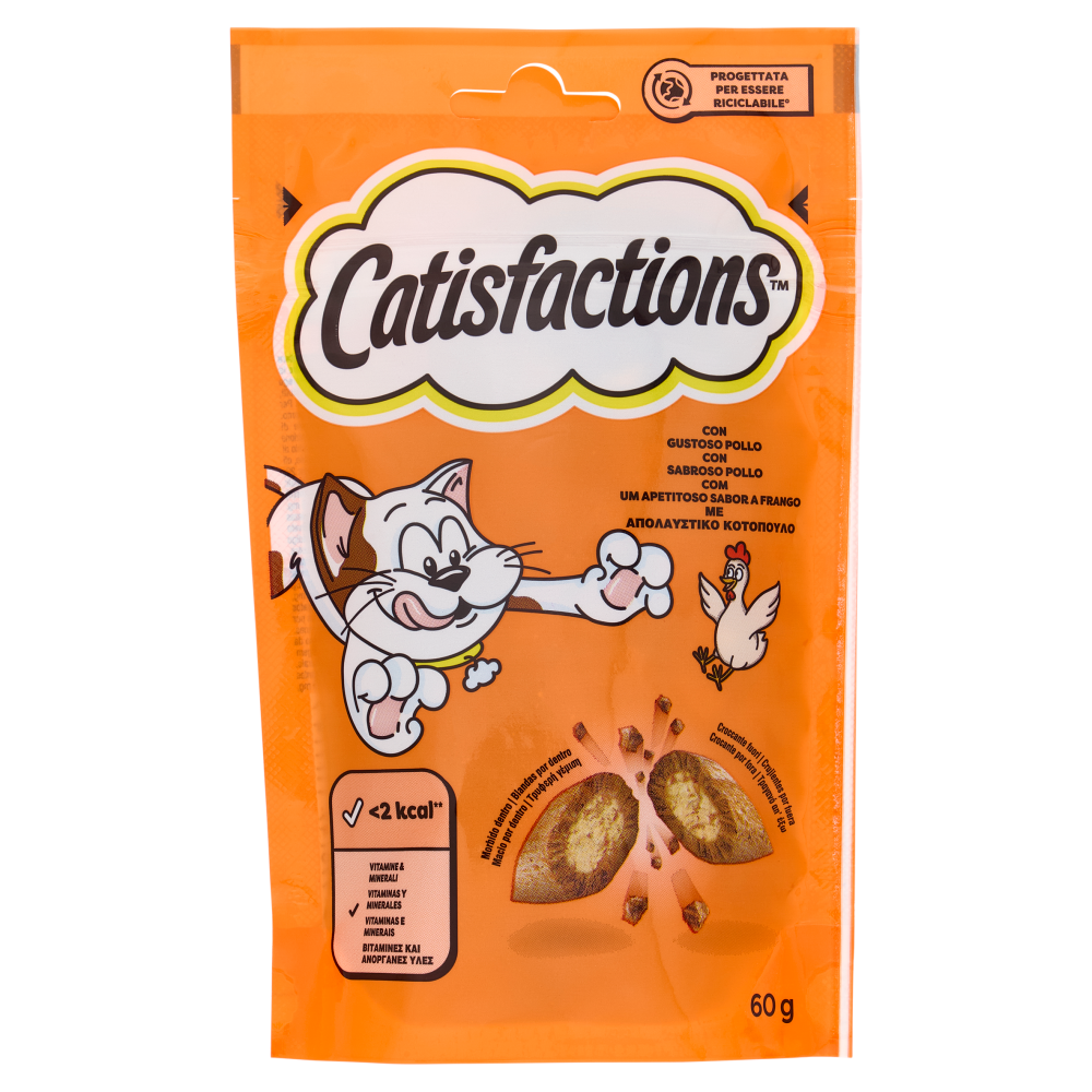 Catisfactions Snack Gatto con Gustoso Pollo 60 g | Carrefour