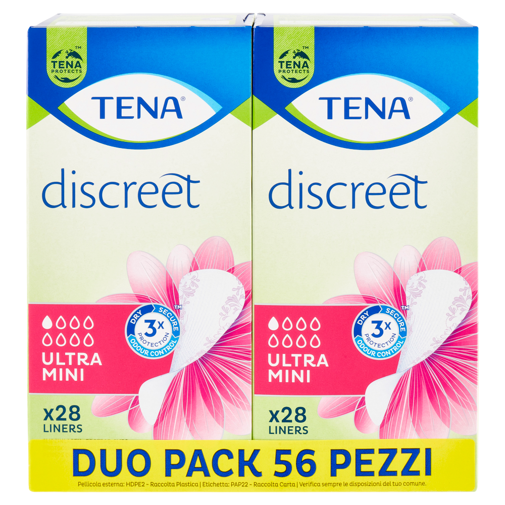 Tena discreet Ultra Mini 2 x 28 pz | Carrefour
