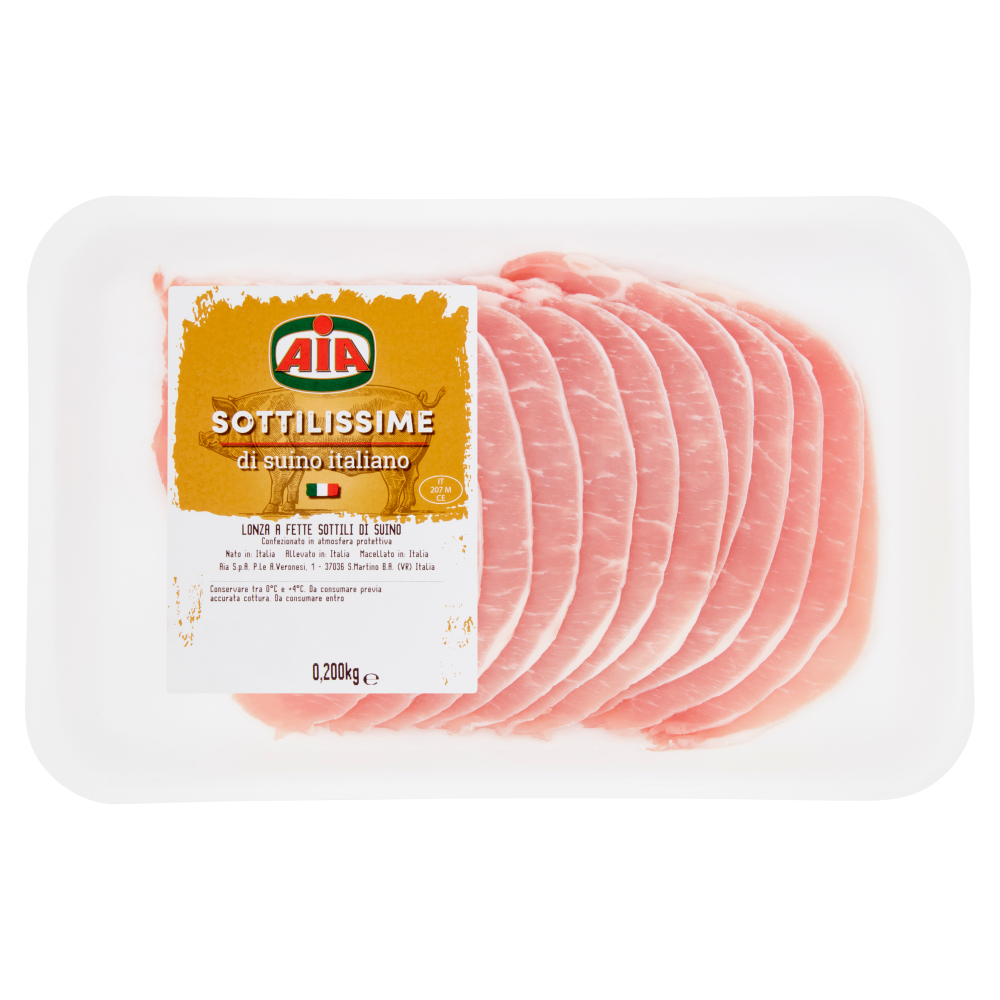Aia Carne al Fuoco Sottilissime fettine di lonza di suino 0,200 kg ...