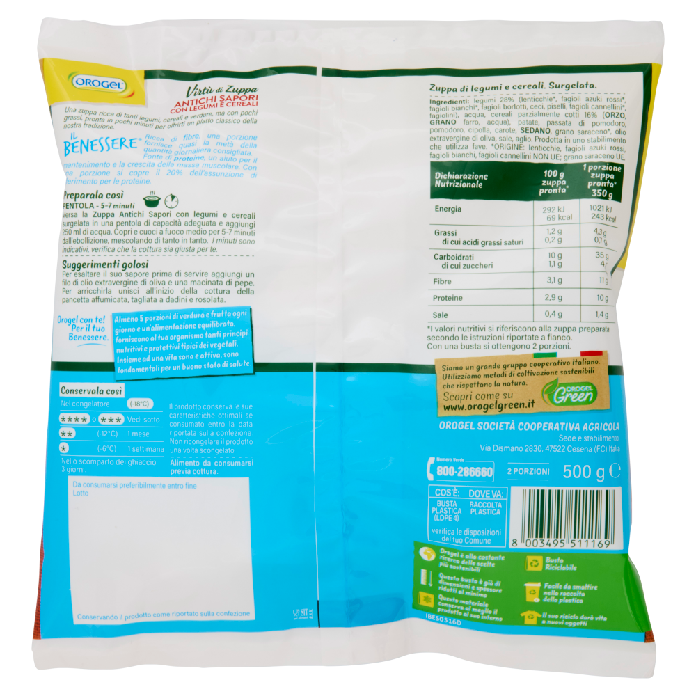 Orogel Il Benessere Virtù di Zuppa Antichi Sapori con Legumi e Cereali ...