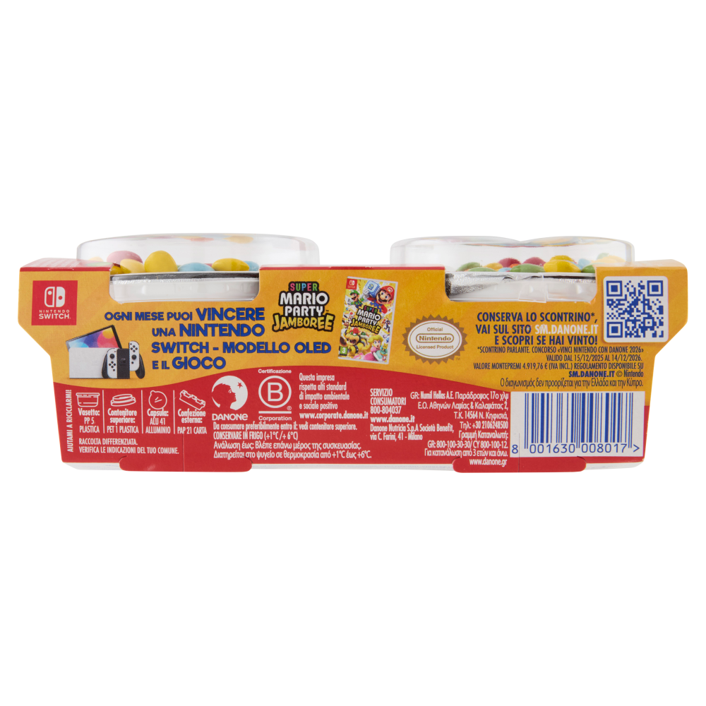 Danone Super Mario, Yogurt gusto Banana con Confettini, 2x110g | Carrefour