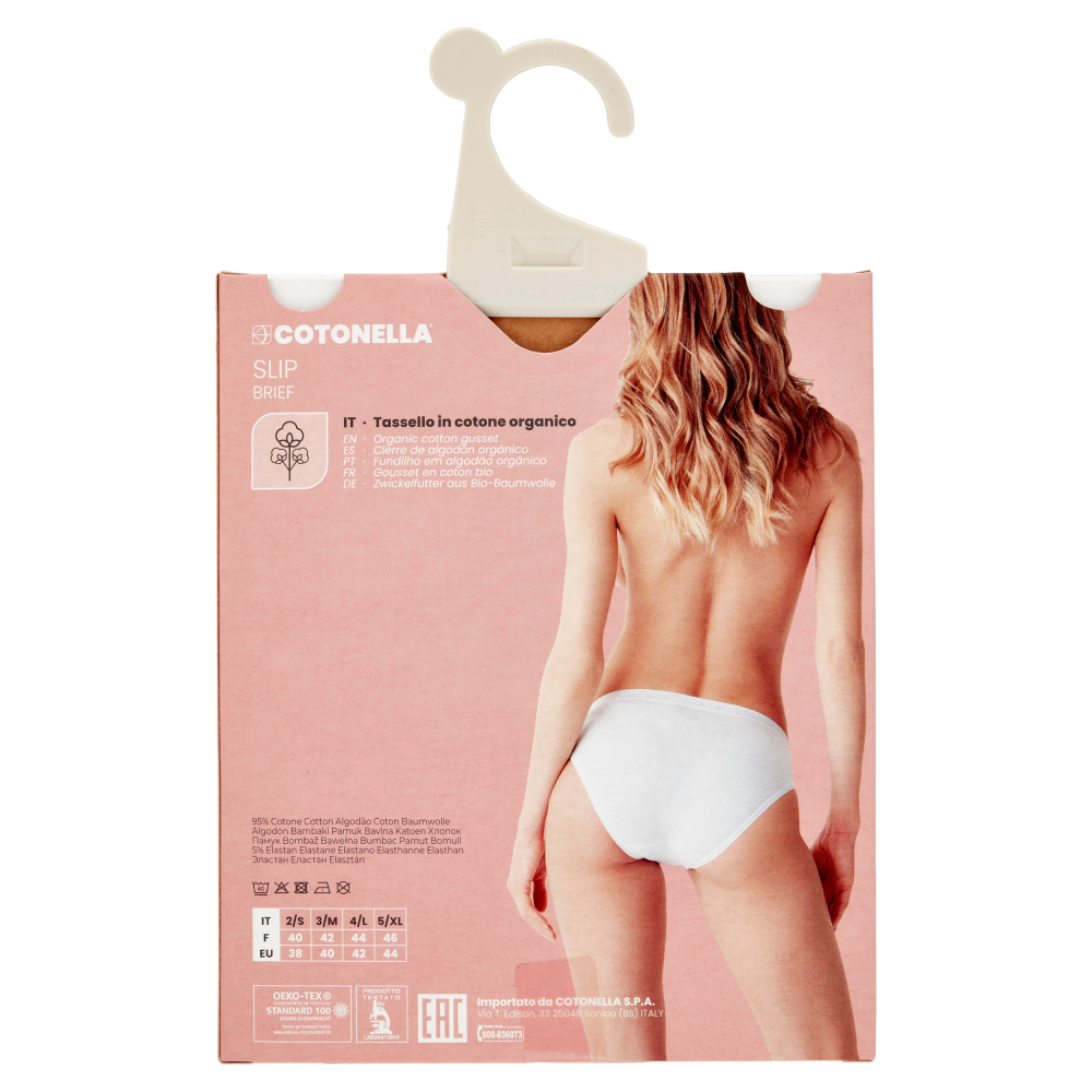 Cotonella Slip Everyday Cotone Bielastico Tg. 2/S Bianco Art. AD739 1 pz | Carrefour
