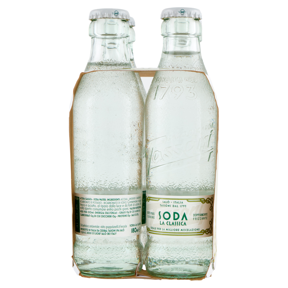 Tassoni Soda la Classica 4 x 180 ml | Carrefour