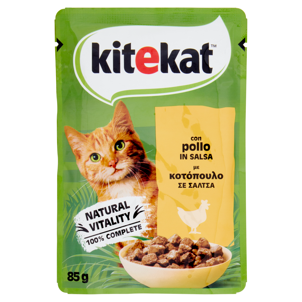 Kitekat Cibo Umido Gatto con Pollo in Salsa Bustina 85g | Carrefour