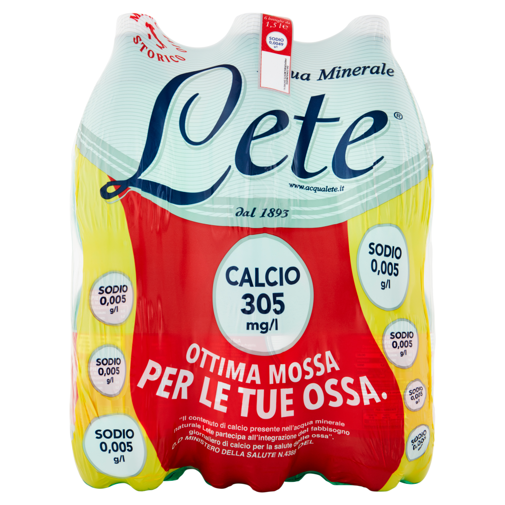 Lete Acqua Minerale Effervescente Naturale 6 x 1,5 l | Carrefour