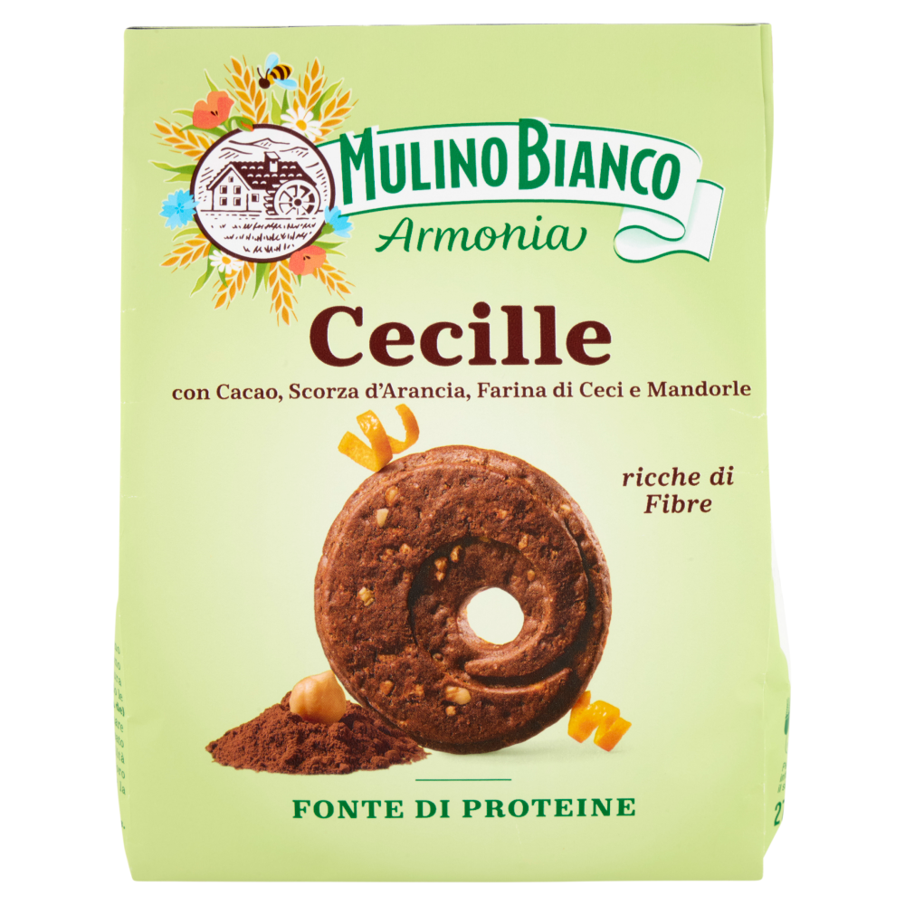 Mulino Bianco Armonia Cecille Biscotti Cacao di Farina Ceci Scorza Arancia Fonte Proteine 270g ...