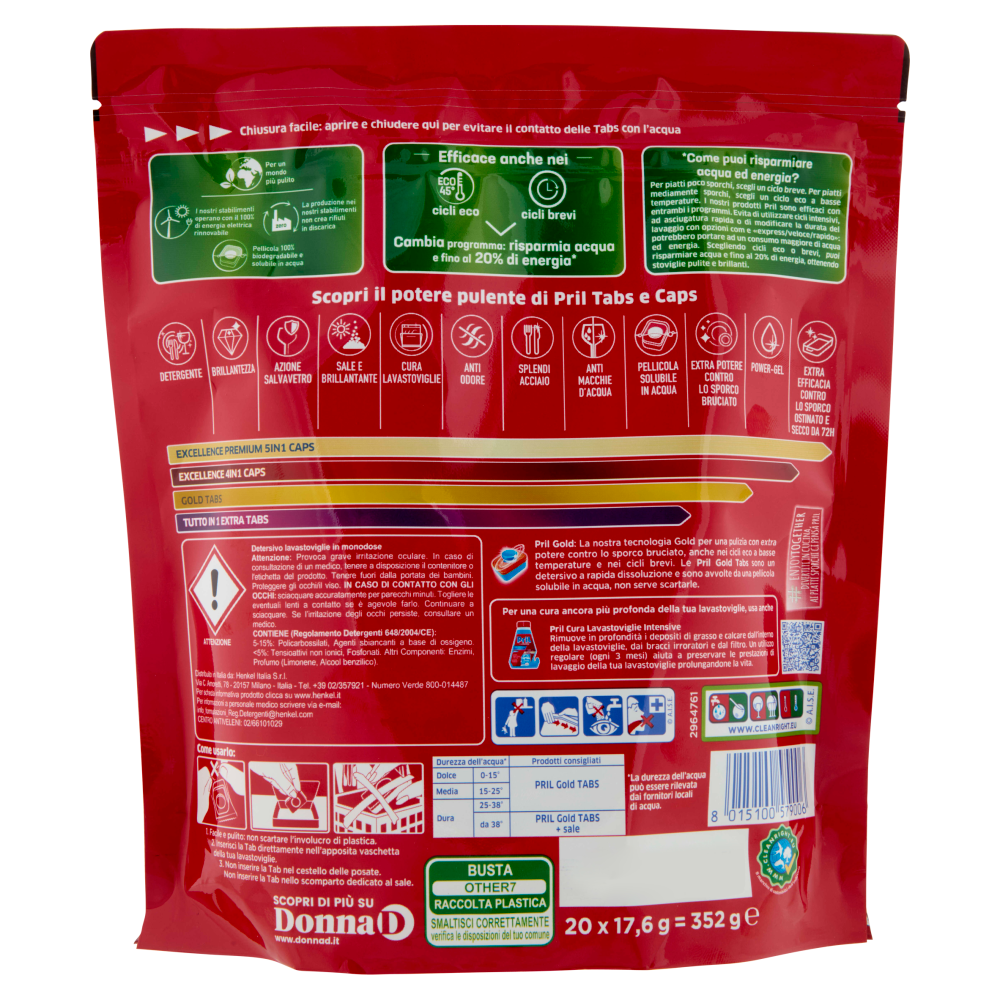 PRIL Gold Tabs 20pz (352g) | Carrefour