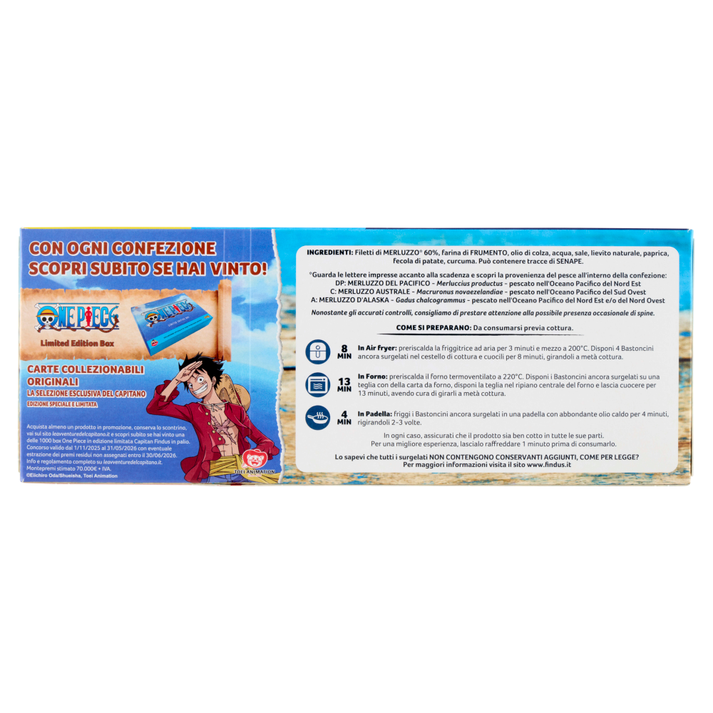 Capitan Findus 30 Bastoncini con 100% Filetti di Merluzzo 750 g | Carrefour