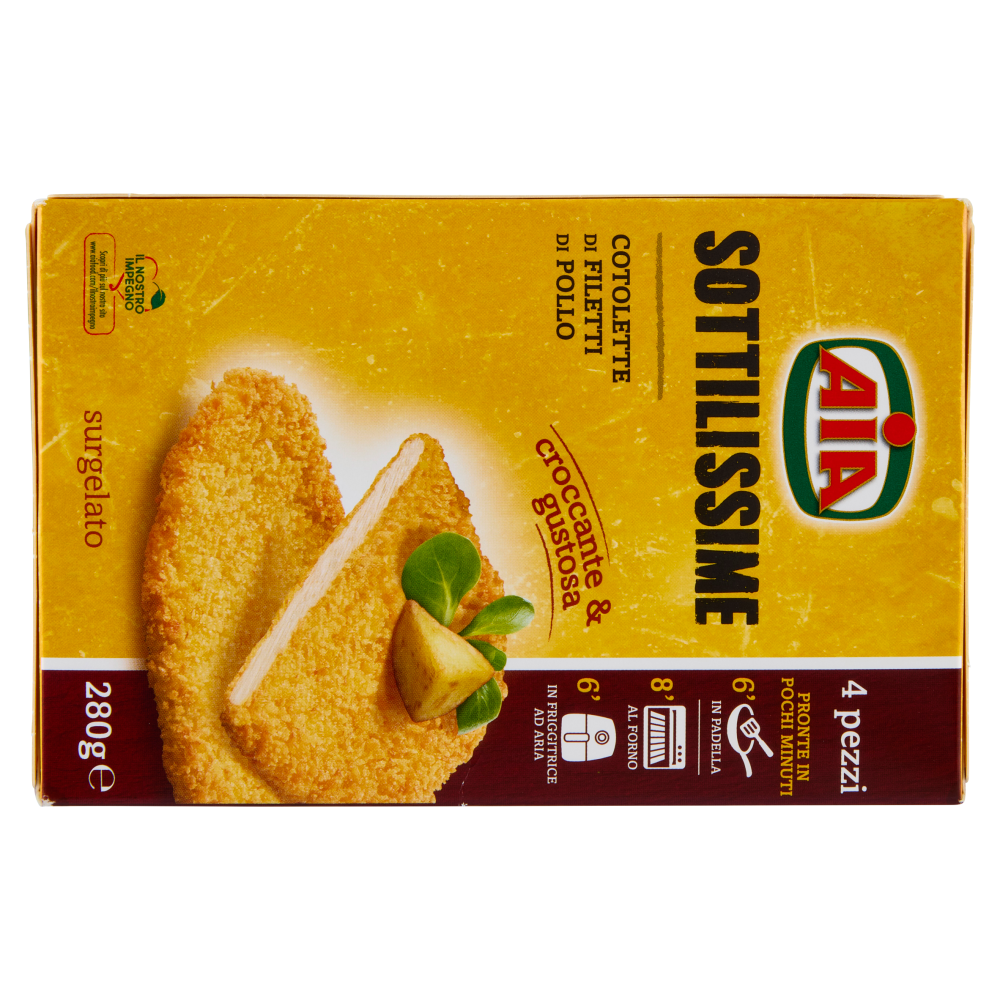 Aia Sottilissime Cotolette di Filetti di Pollo surgelato 280 g | Carrefour