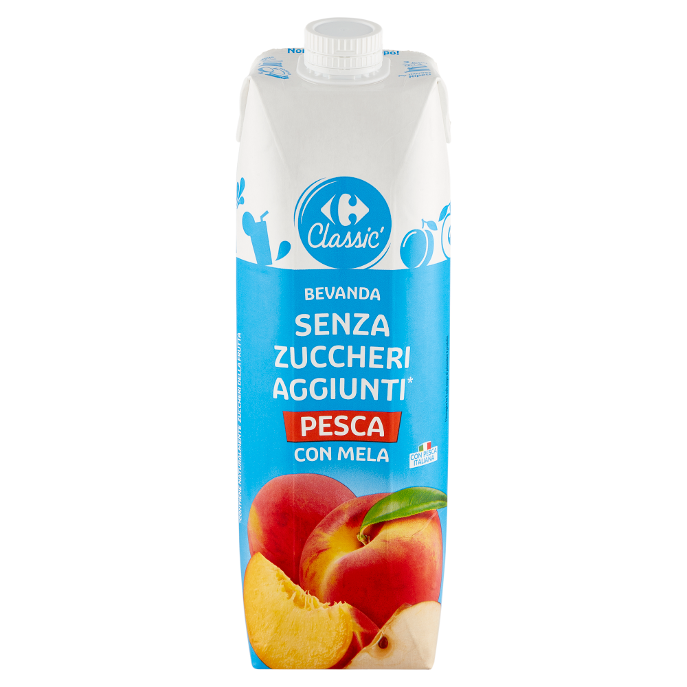 Carrefour Classic Bevanda Senza Zuccheri Aggiunti* Pesca con Mela 1 L ...