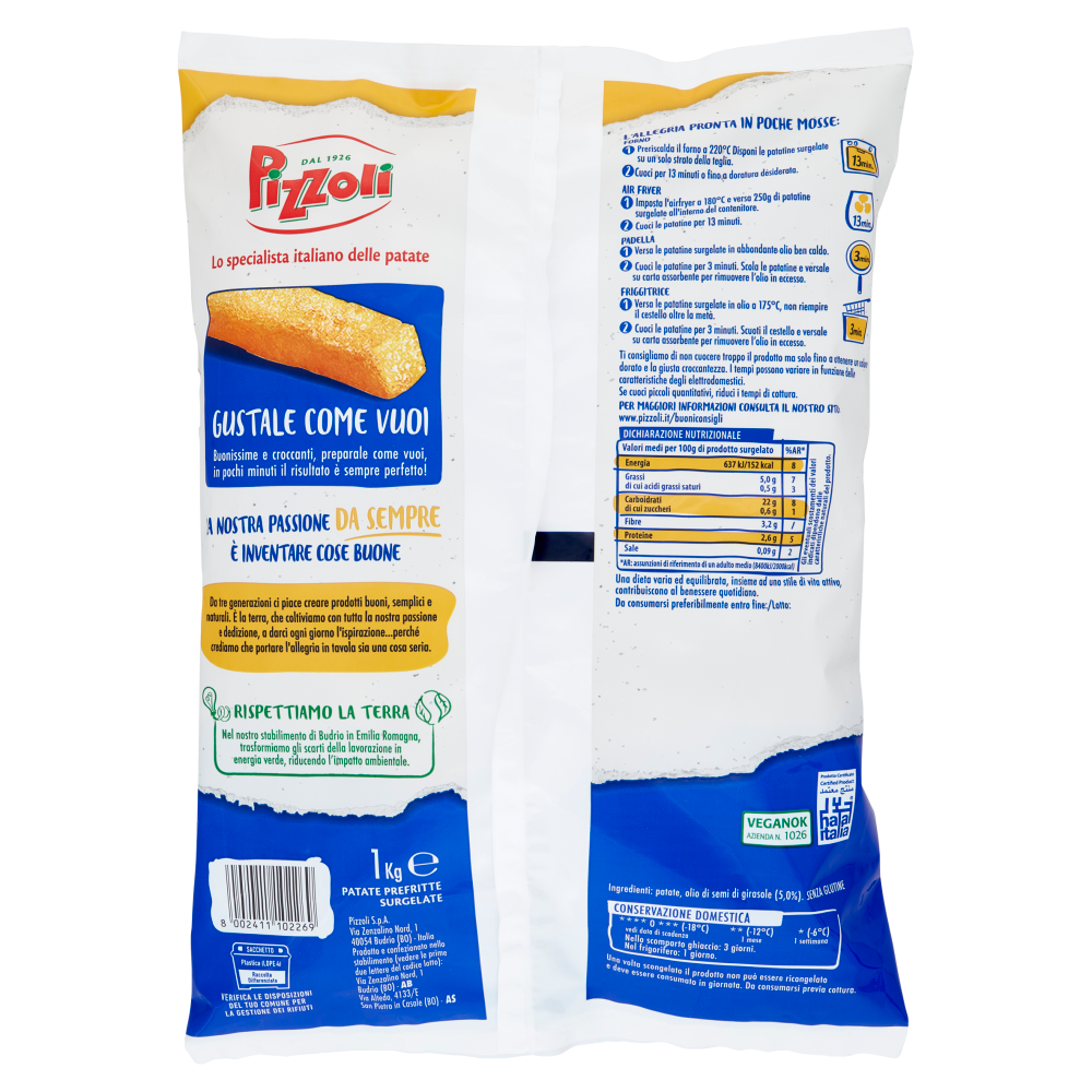 Pizzoli PataSnella Patatine 1 Kg | Carrefour