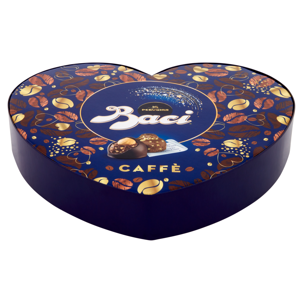 BACI PERUGINA Caffè Cioccolatini Fondenti ripieni al gusto di Caffè Scatola Cuore San Valentino ...