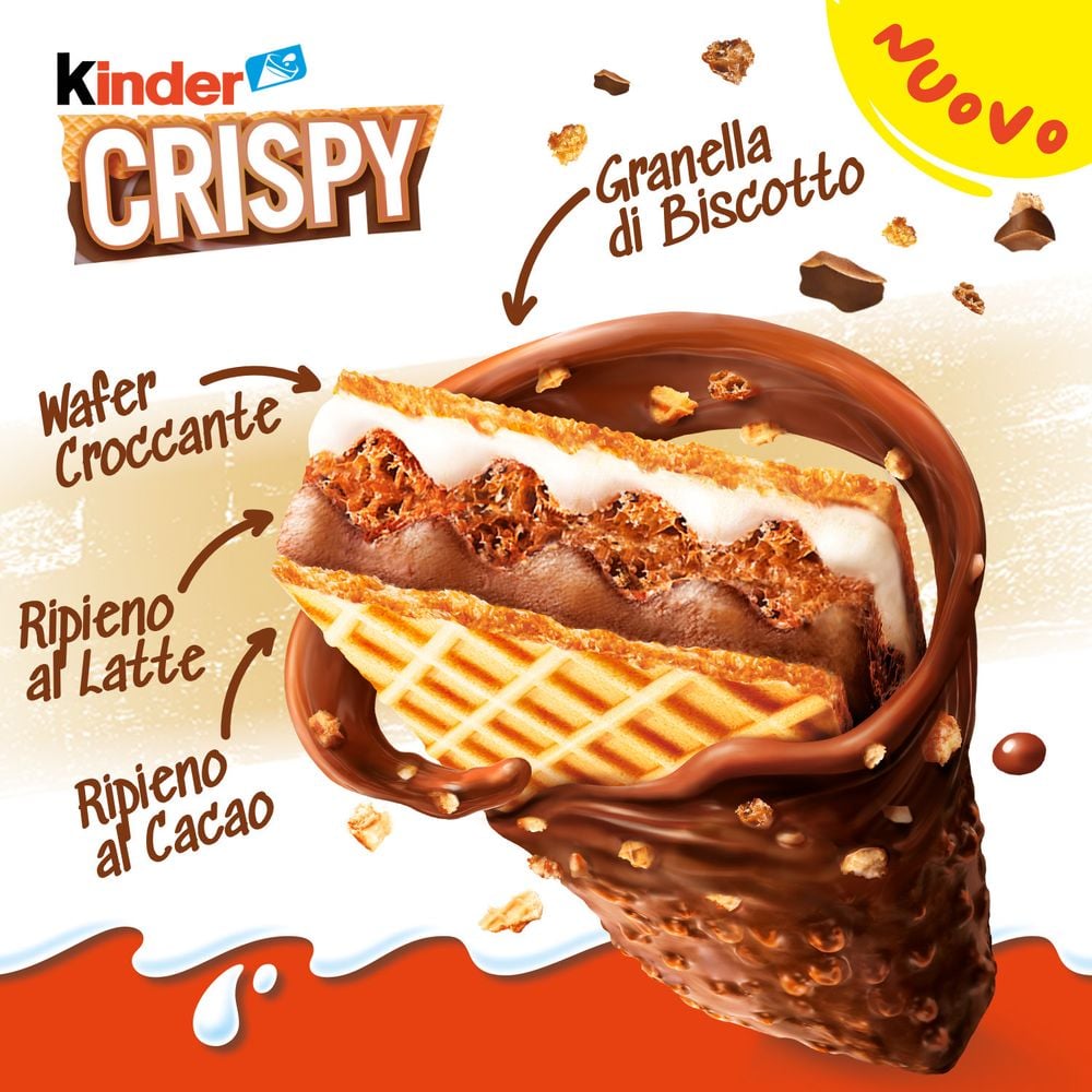 Kinder Crispy 5x34g: Wafer Ripieno di Crema al Latte | Carrefour