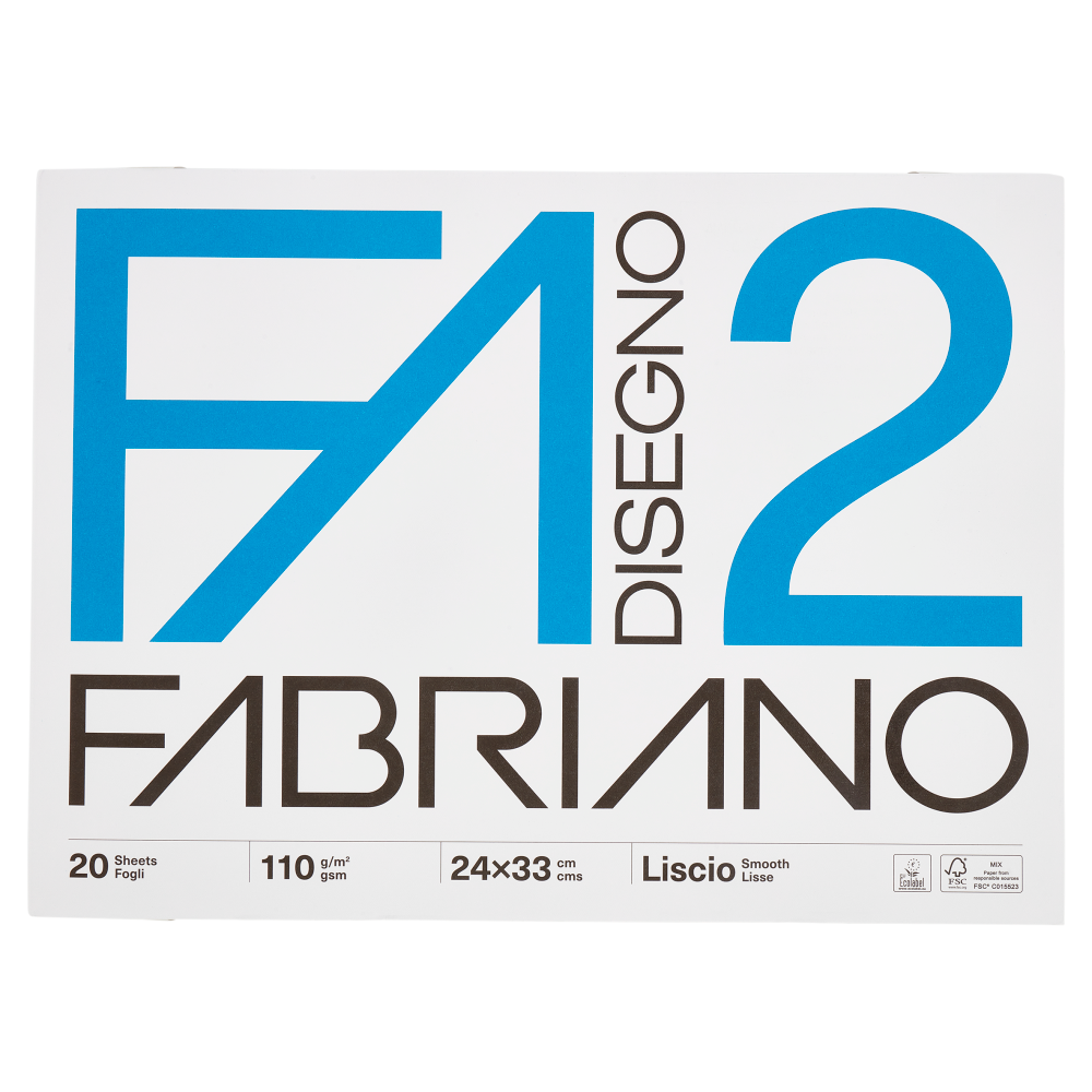 Fabriano Disegno 2 110 g/m² 24x33 cm Liscio 20 Fogli | Carrefour