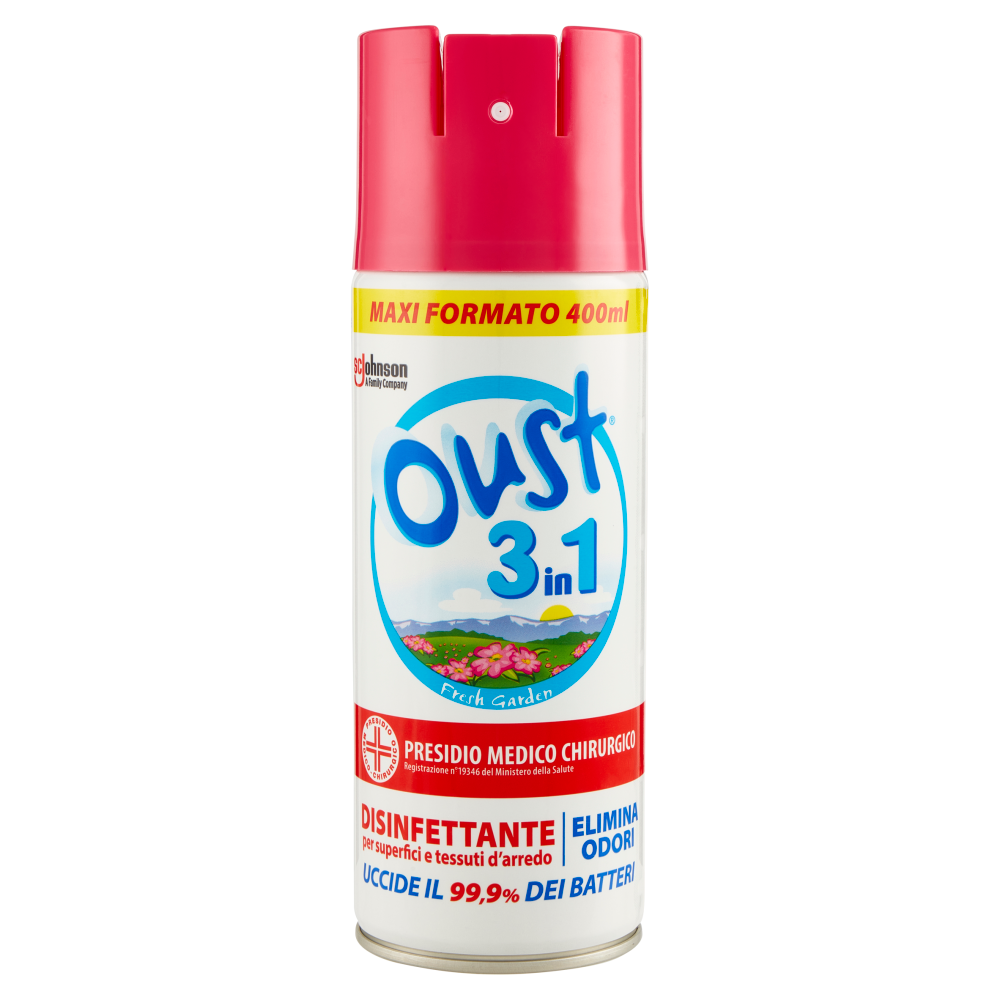 Oust 3 in 1 Spray Disinfettante per Superfici e Tessuti d'Arredo ...
