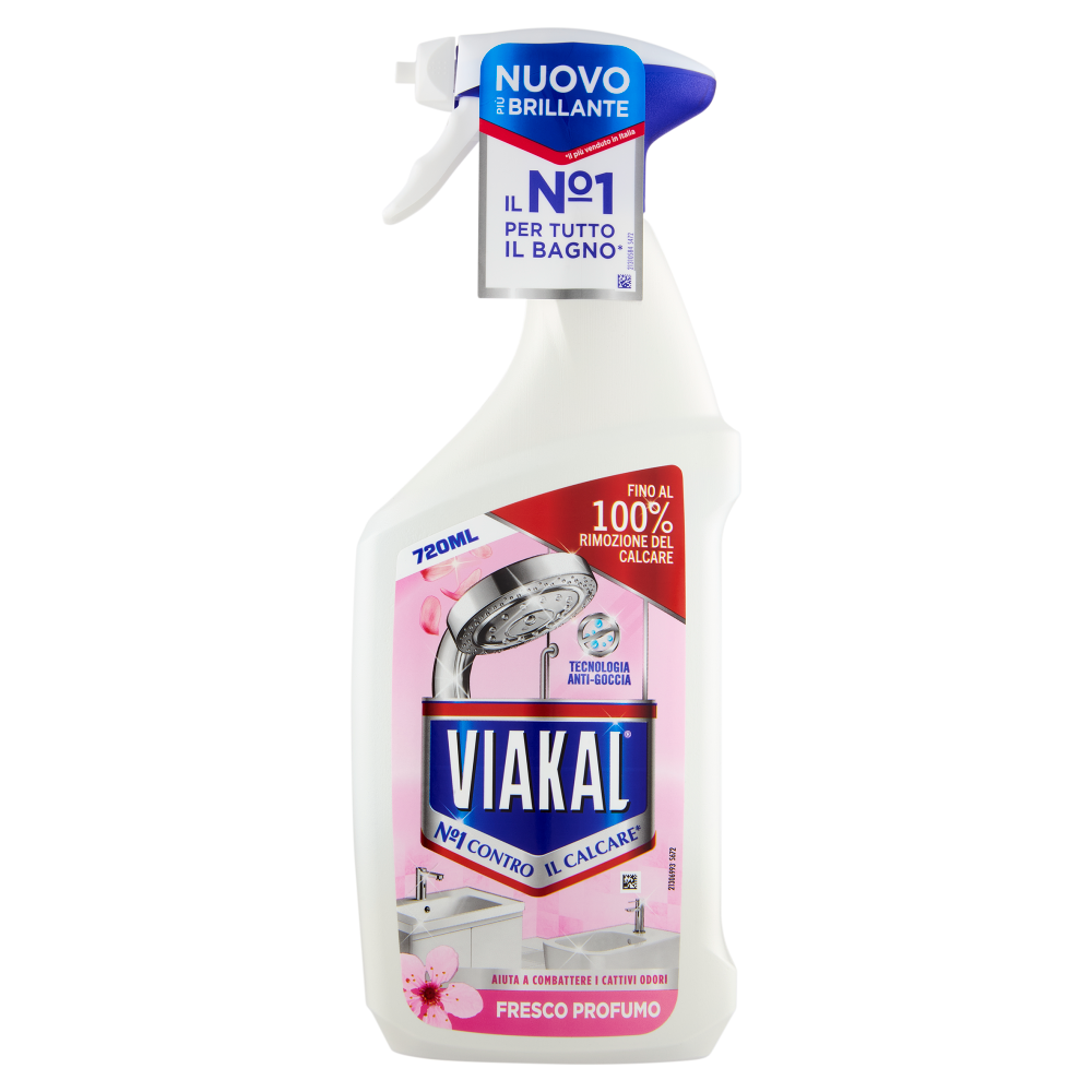 Viakal Detersivo Anticalcare Bagno e Cucina Fresco Profumo Spray 720 ml ...