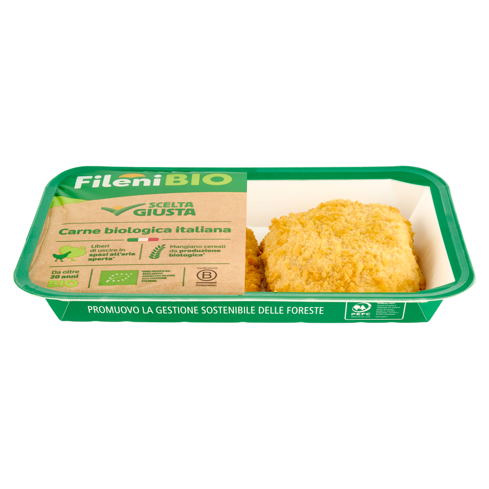 Fileni Bio Cordon Bleu Bio con Cotto di Pollo, Mozzarella e Formaggio ...