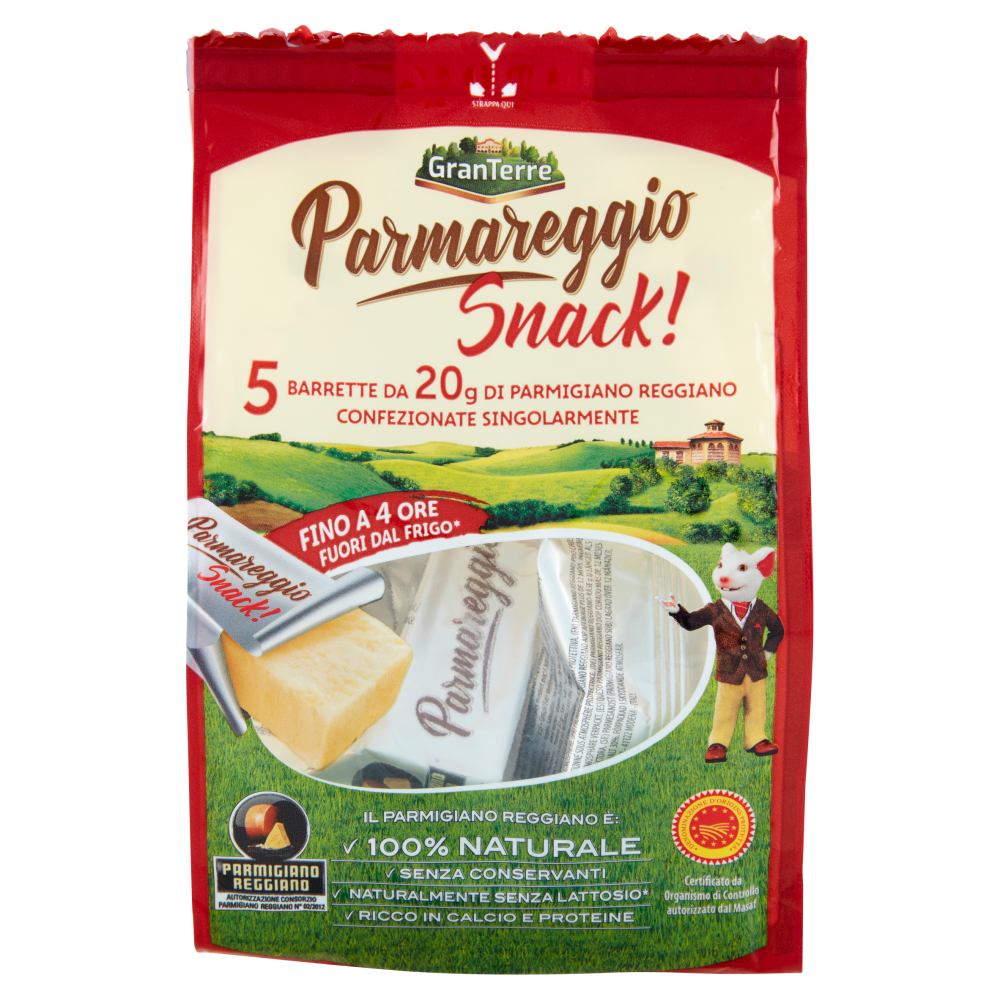 Parmareggio Snack! Parmigiano Reggiano DOP 5 x 20 g | Carrefour
