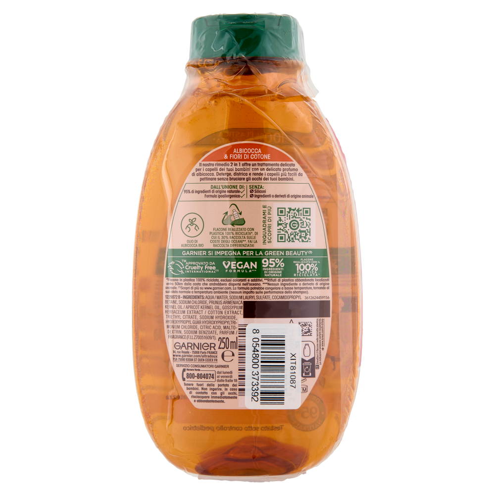 Garnier Ultra Dolce Bambini 2in1 Shampoo & Balsamo Albicocca & Fiori di ...