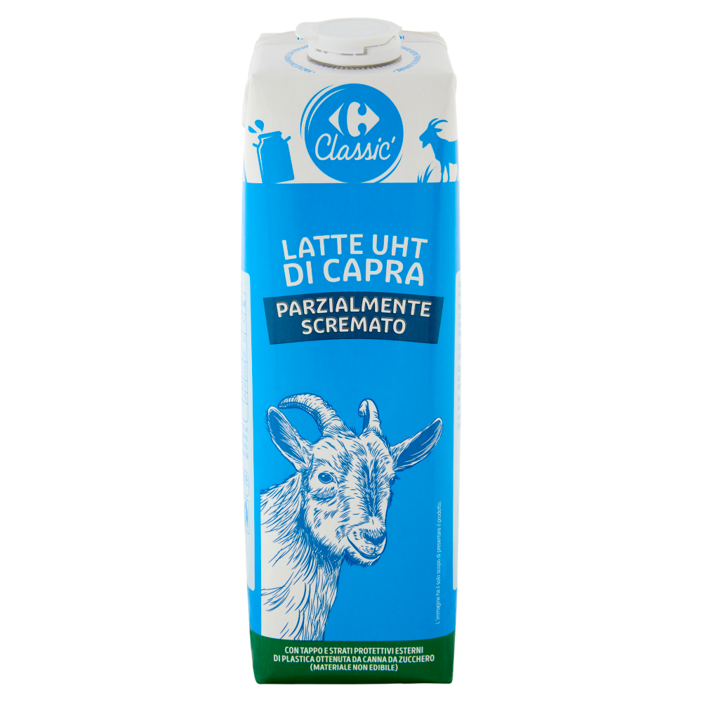 Carrefour Classic Latte UHT di Capra Parzialmente Scremato 1000 ml ...