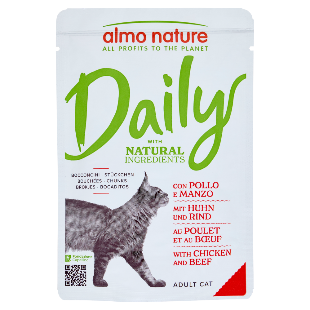 almo nature Daily Adult Cat Bocconcini con Pollo e Manzo 70 g | Carrefour