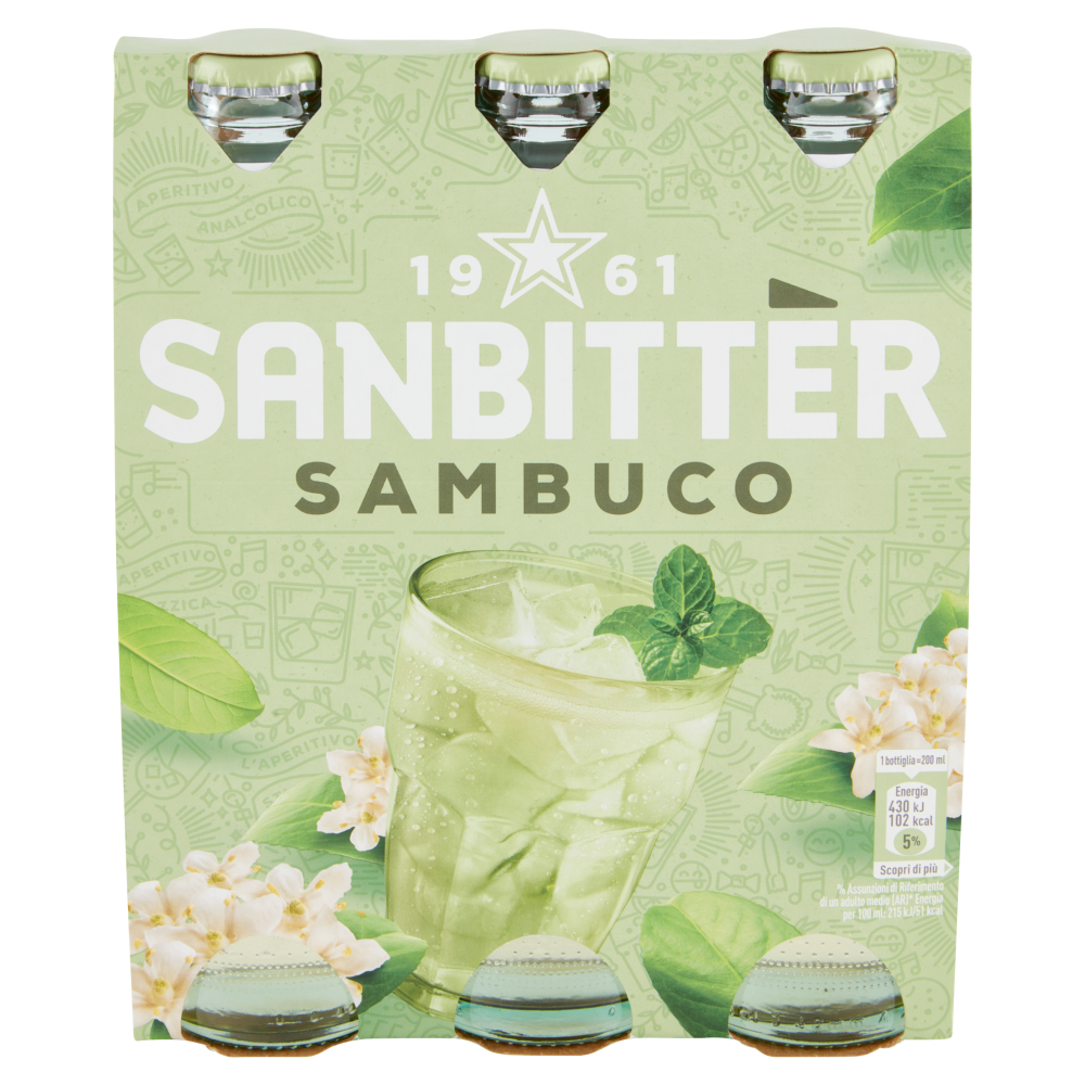 SANBITTÈR Sambuco Aperitivo Analcolico, 20cl x 3 | Carrefour