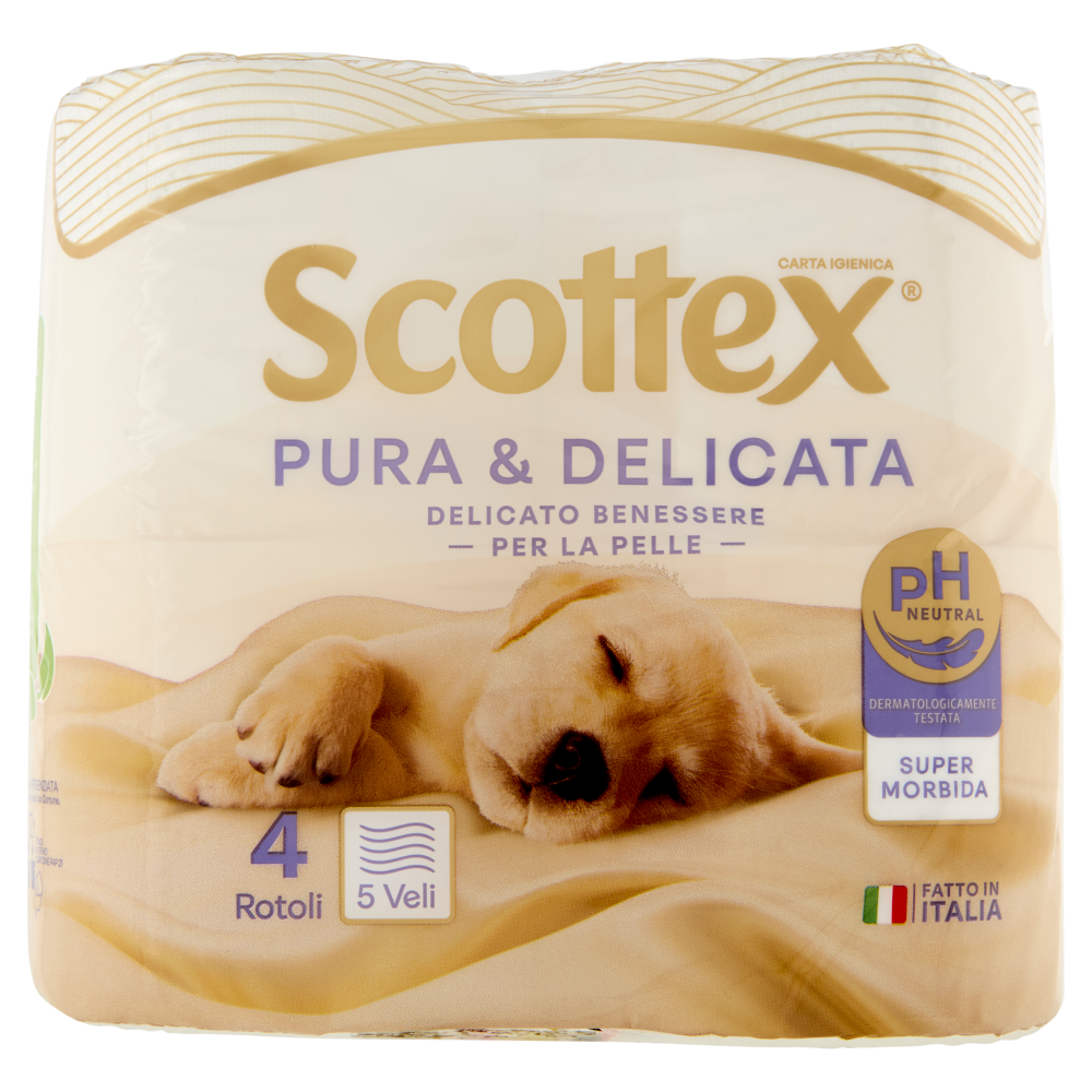 Scottex Pura e Delicata Carta Igienica 5 Veli 4 pz | Carrefour