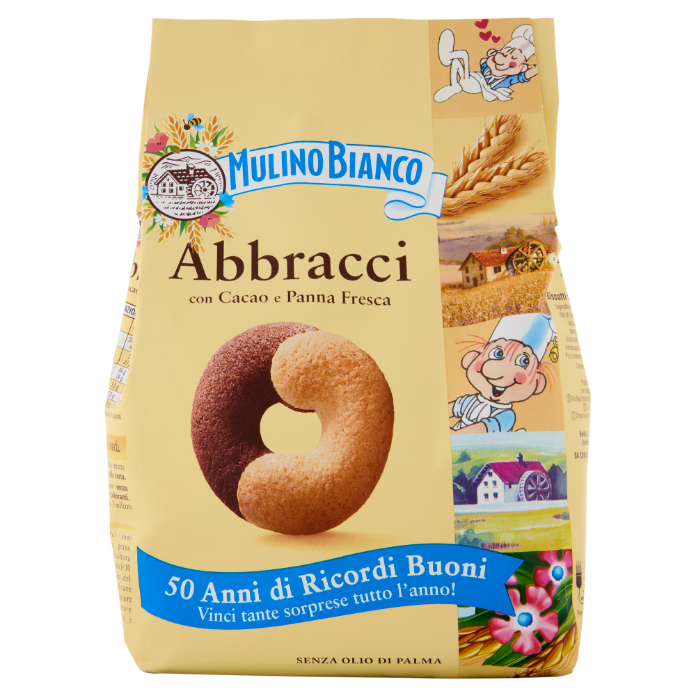 Mulino Bianco Abbracci Biscotti con Cacao e Panna Fresca 350g | Carrefour
