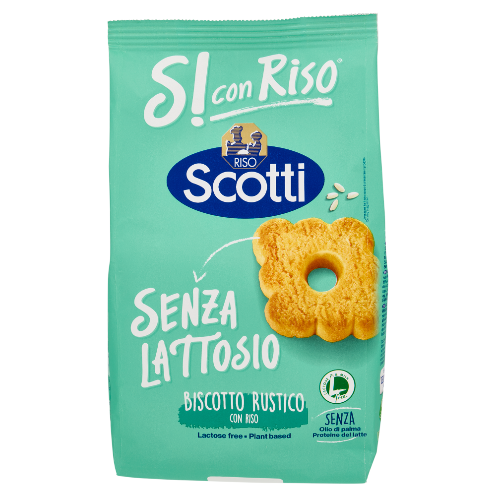 Riso Scotti Si con Riso Senza Lattosio Biscotto Rustico con riso 350 g ...
