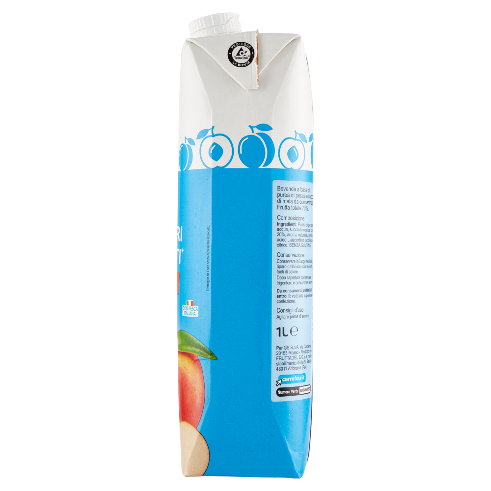 Carrefour Classic Bevanda Senza Zuccheri Aggiunti* Pesca con Mela 1 L ...