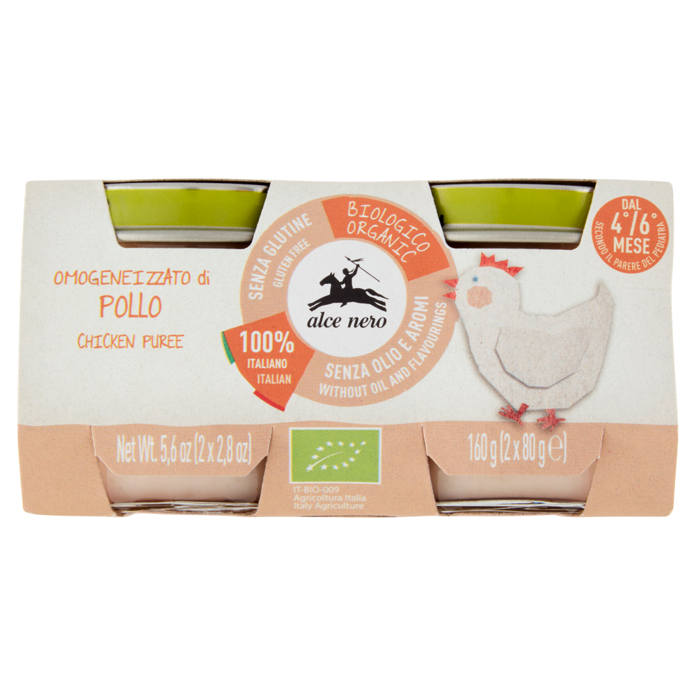 alce nero Omogeneizzato di Pollo 2 x 80 g | Carrefour