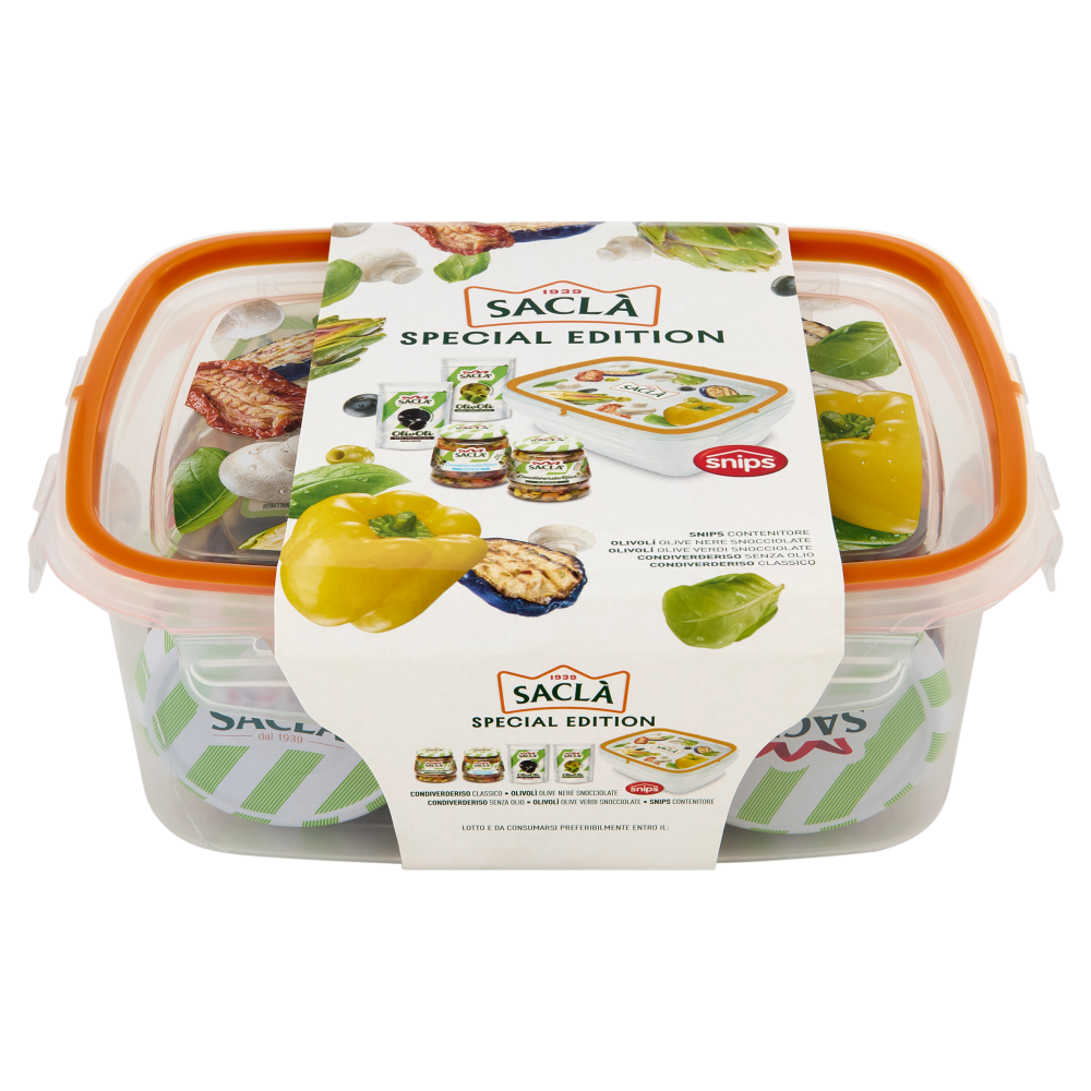Saclà 2 Condiverderiso Classico/Senza Olio + 2 Olivolì Snocciolate Nere ...