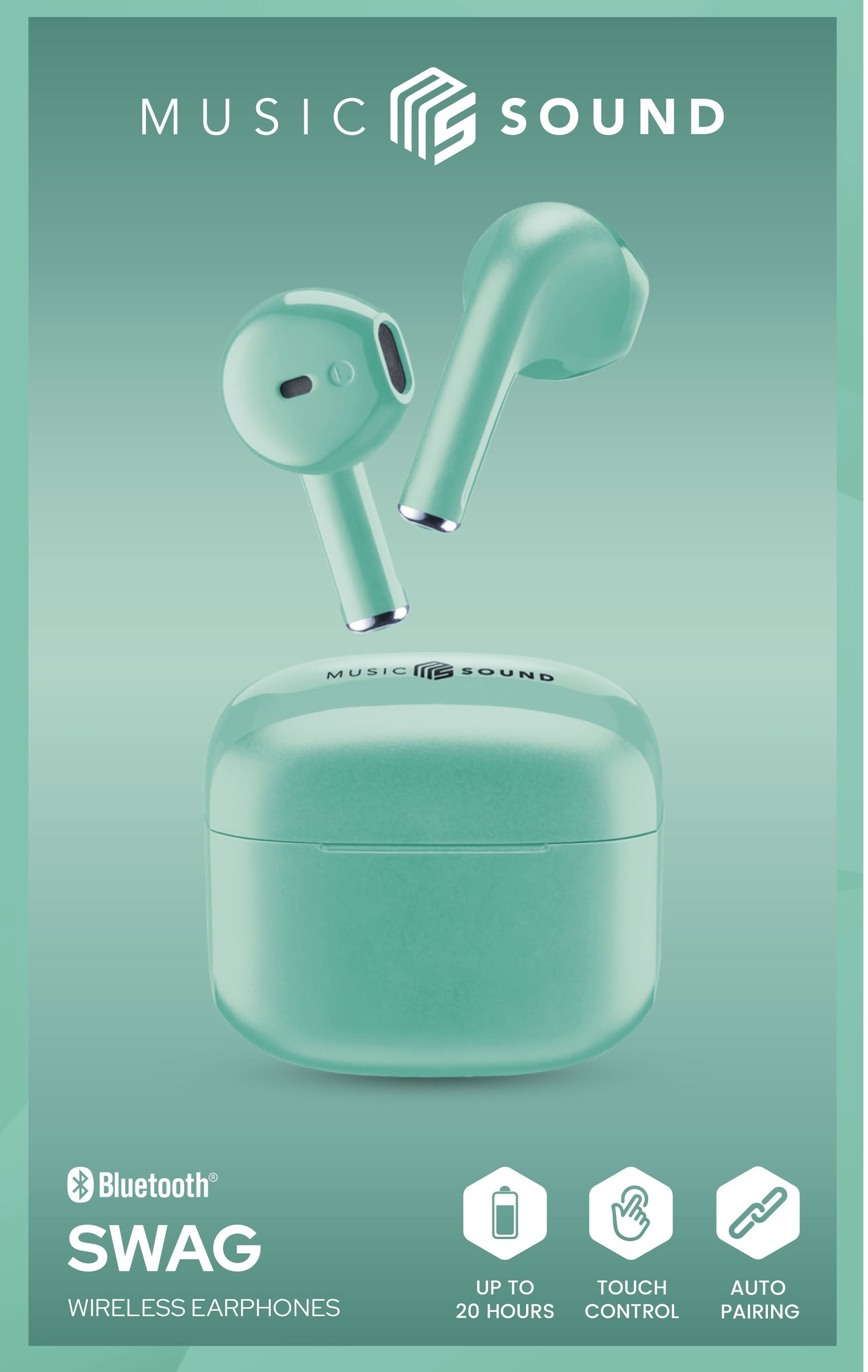 Music Sound Swag SWAG è l’auricolare a capsula Bluetooth disponibile in ...