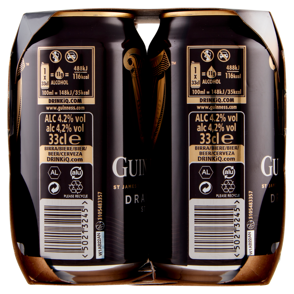 Guinness Draught Stout 4 x 330 ml | Carrefour