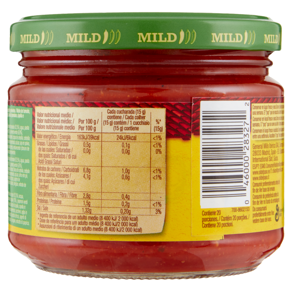 Old El Paso Salsa Dip Mild 312 g | Carrefour