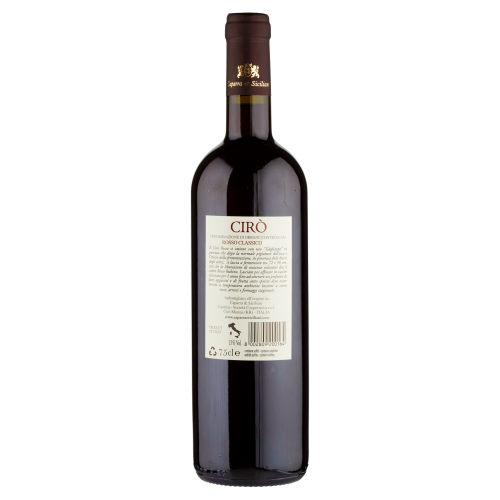 Caparra & Siciliani Cirò DOC Rosso Classico 75 cl | Carrefour