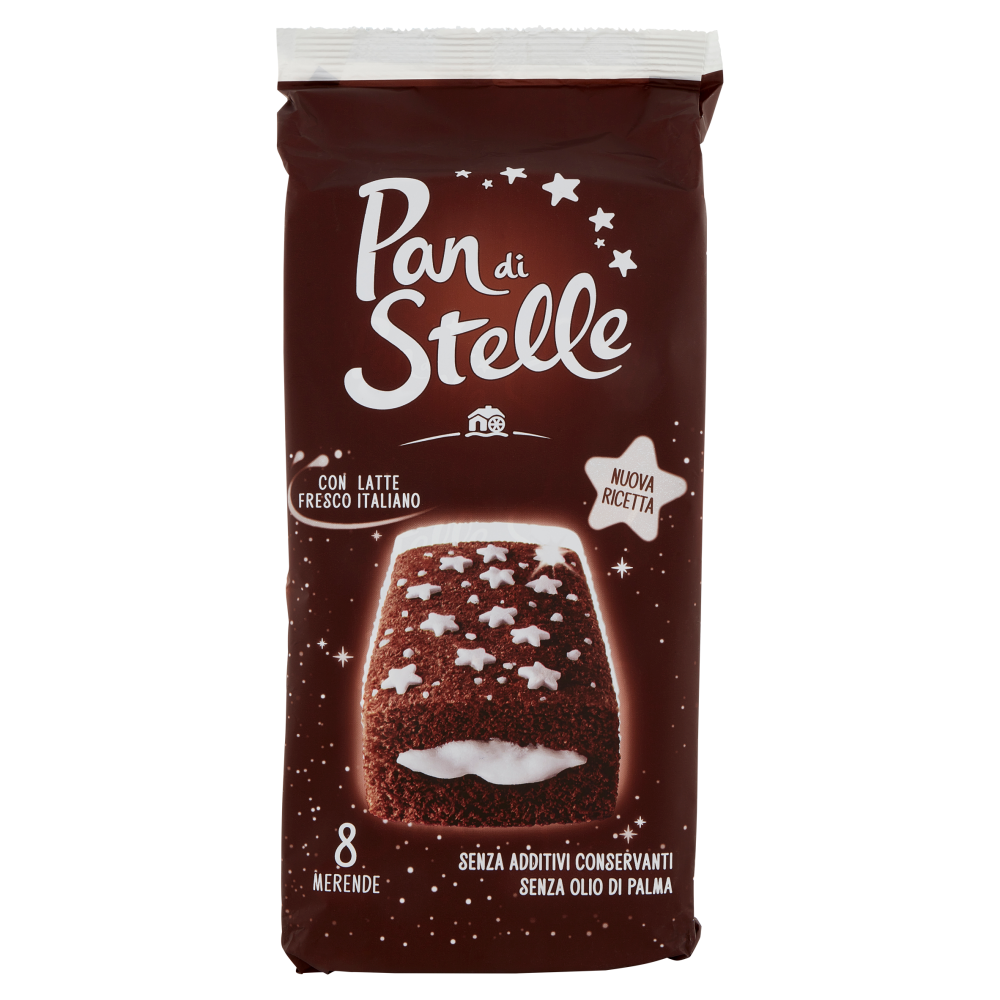 Pan di Stelle Merenda Pan di Spagna al Cacao e Crema al Latte 280g ...