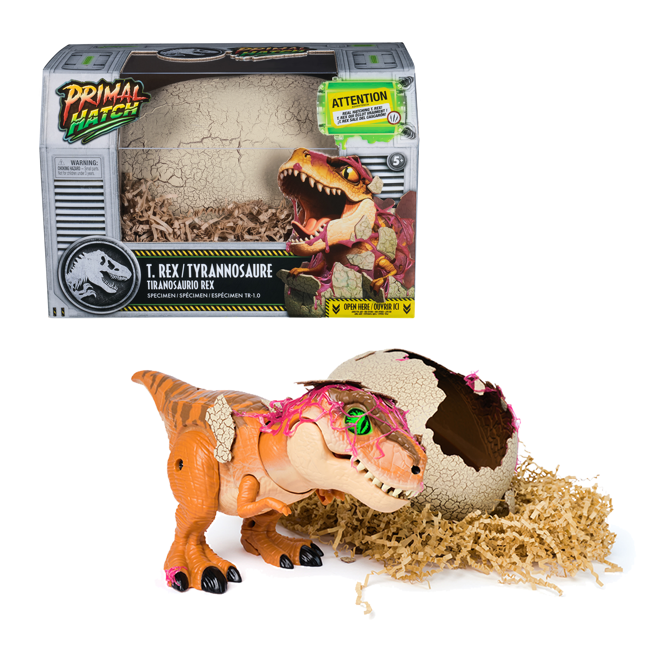 Jurassic World Primal Hatch, Dinosauro Interattivo con Uovo, Fai ...
