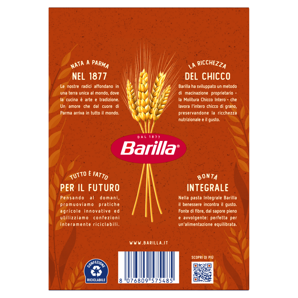 Barilla Pasta Integrale Cellentani 100% grano italiano 500 g | Carrefour