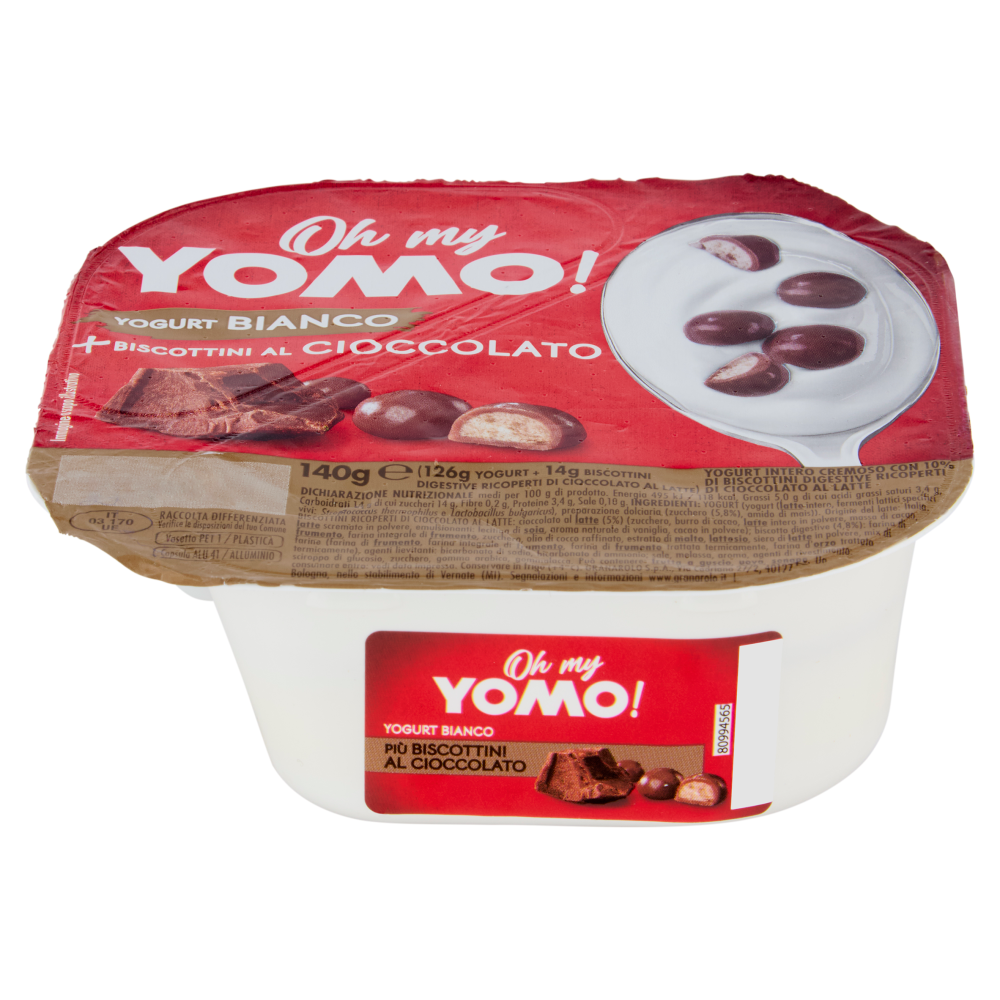 Oh my Yomo! Yogurt Bianco Più Biscottini al Cioccolato 140 g | Carrefour