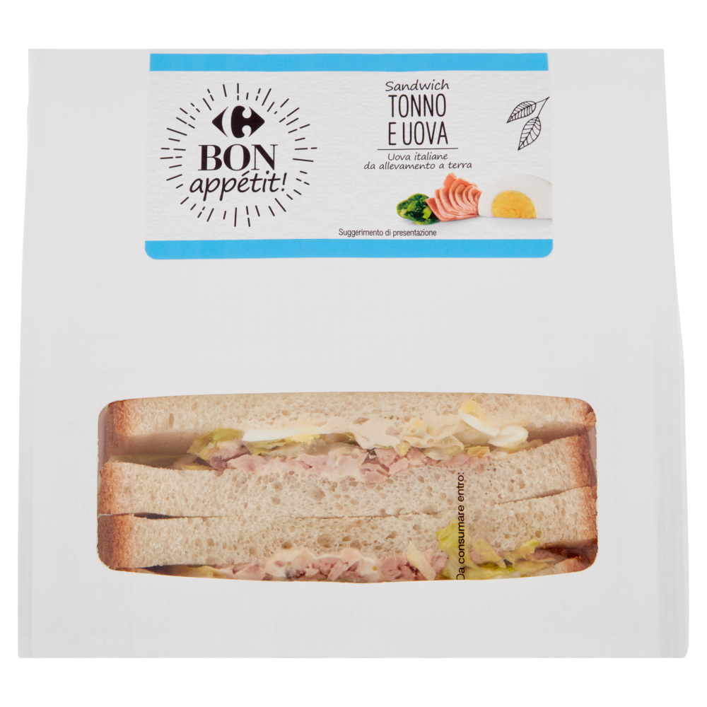 Carrefour Bon appétit! Sandwich Tonno e Uova 2 Sandwiches 170 g | Carrefour