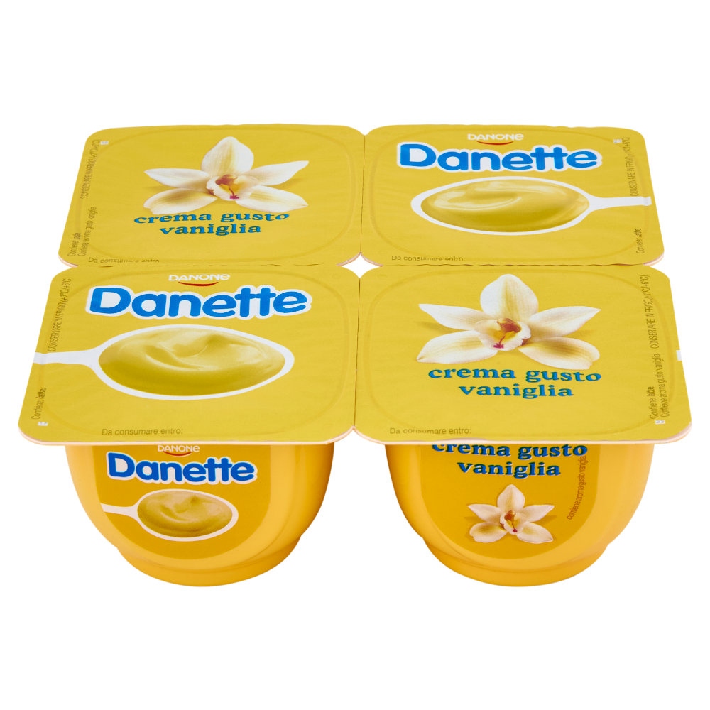 Danette, budino gusto vaniglia, fresco dessert, Senza Conservanti ...