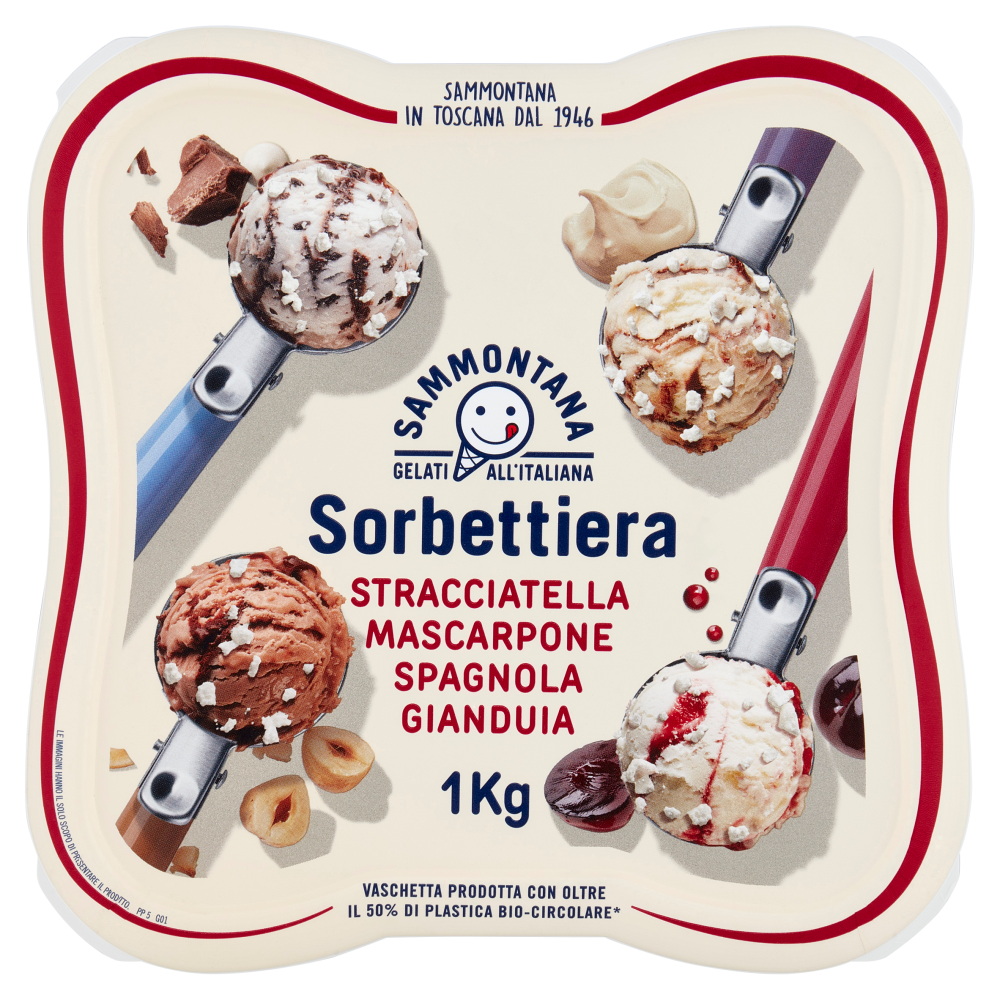 Sammontana Sorbettiera Stracciatella, Mascarpone, Spagnola, Gianduia 1 Kg | Carrefour